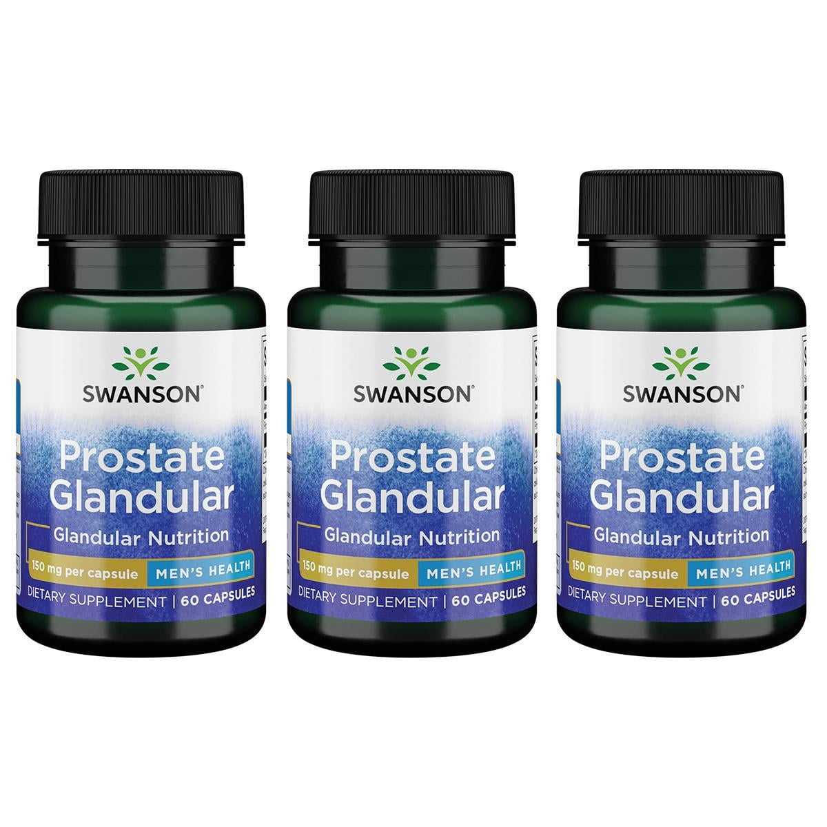 Swanson Prostate Glandular - Men's Health 150 mg 60 Caps 3 Pack ...