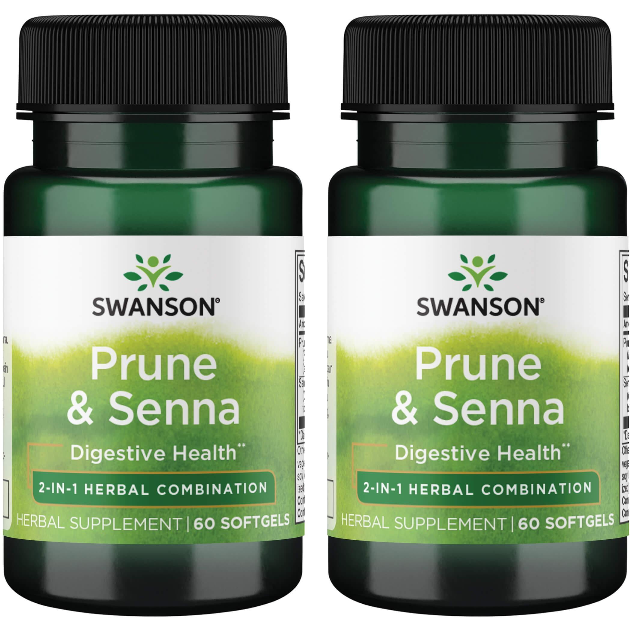 Swanson Prune & Senna 60 Sgels 2 Pack - Natural Laxative, Stool ...