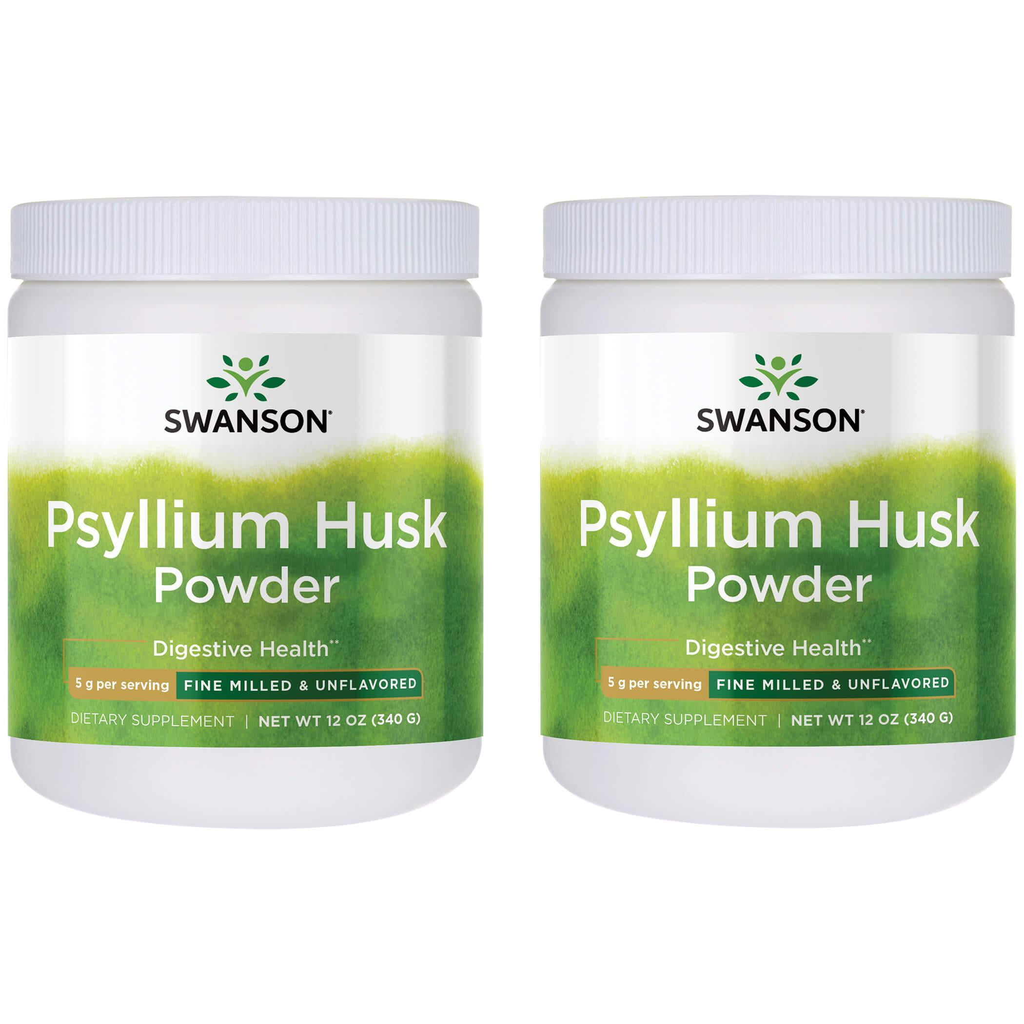 Swanson Psyllium Husk Powder - Fine Milled & Unflavored 5 g 12 oz Pwdr ...