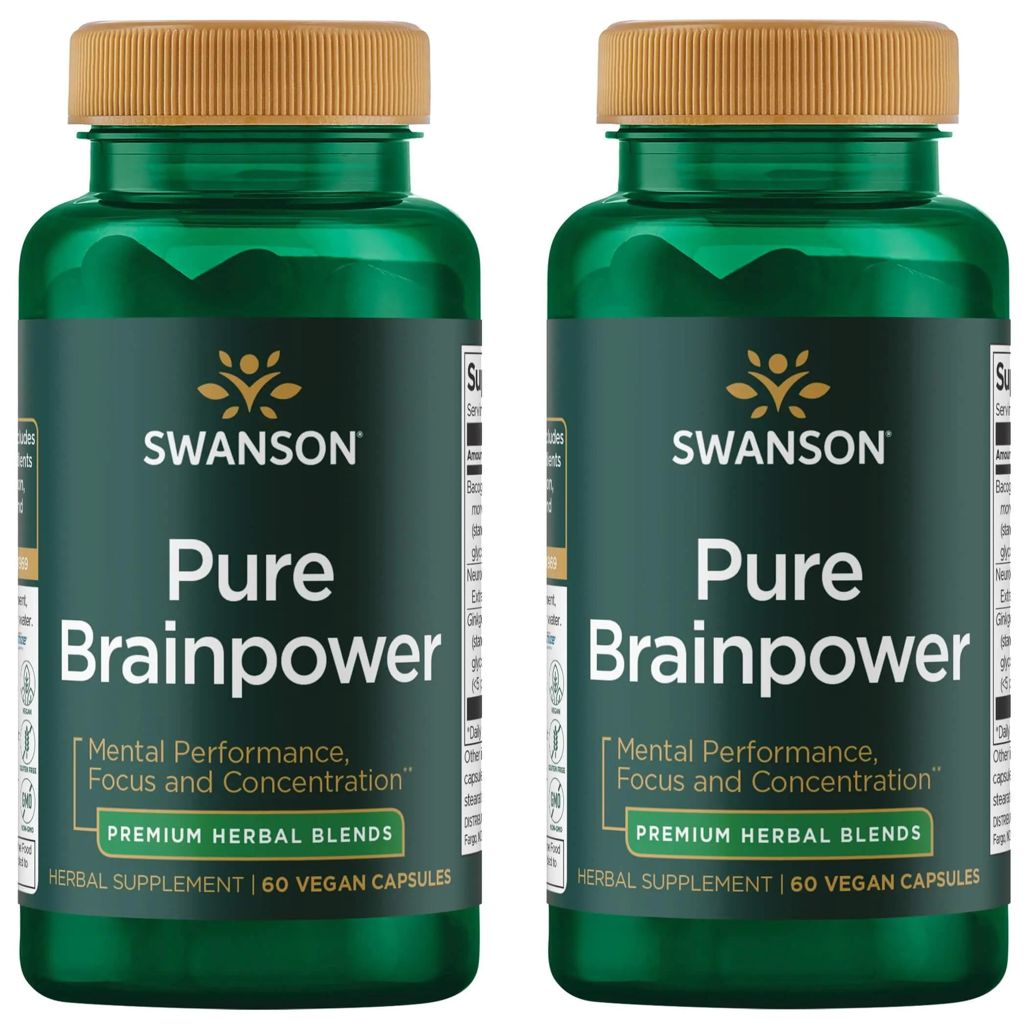 Swanson Pure Brainpower Brain Health Cognitive Memory Focus Support ...