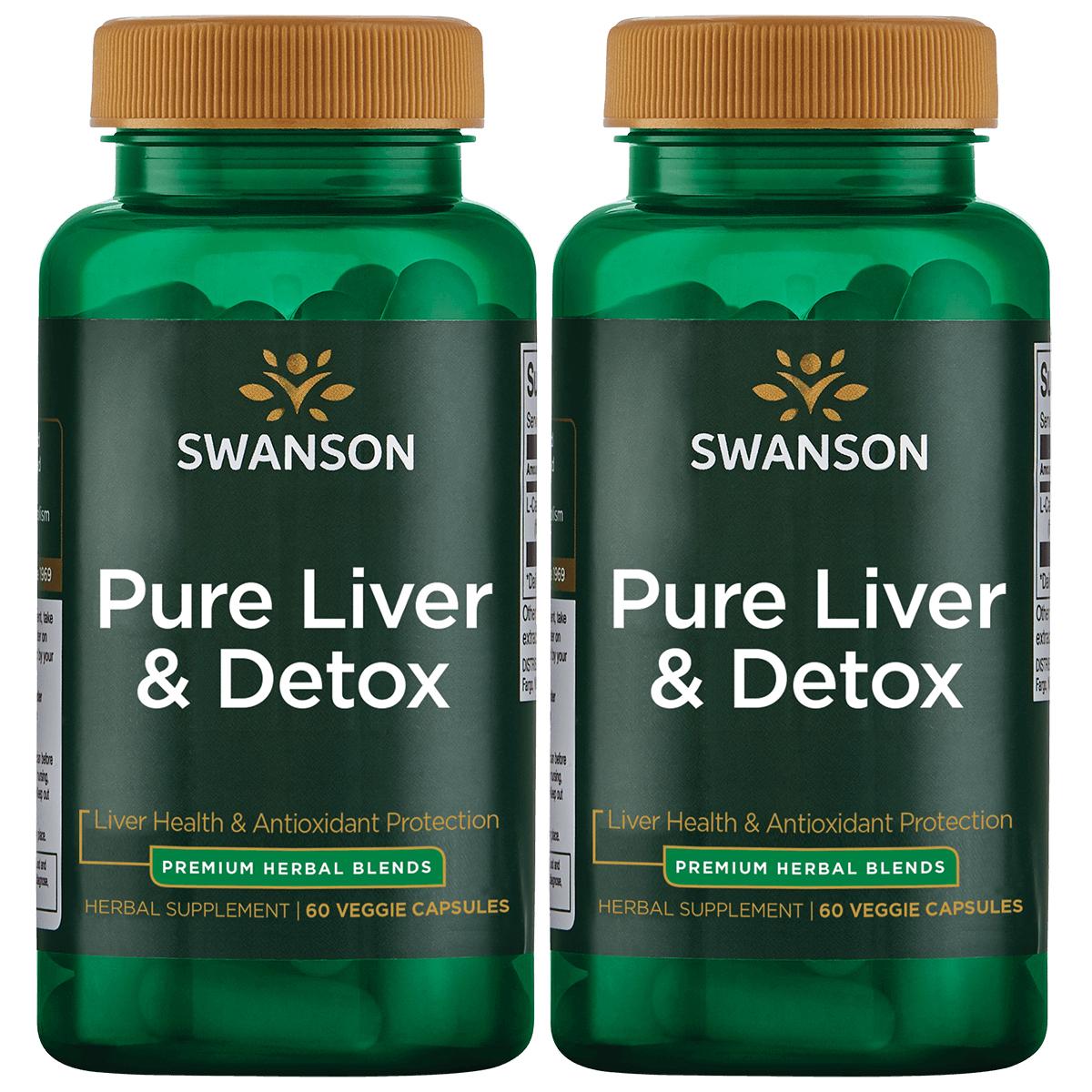 Swanson Pure Liver & Detox 60 Vegan Caps 2 Pack - Walmart.com