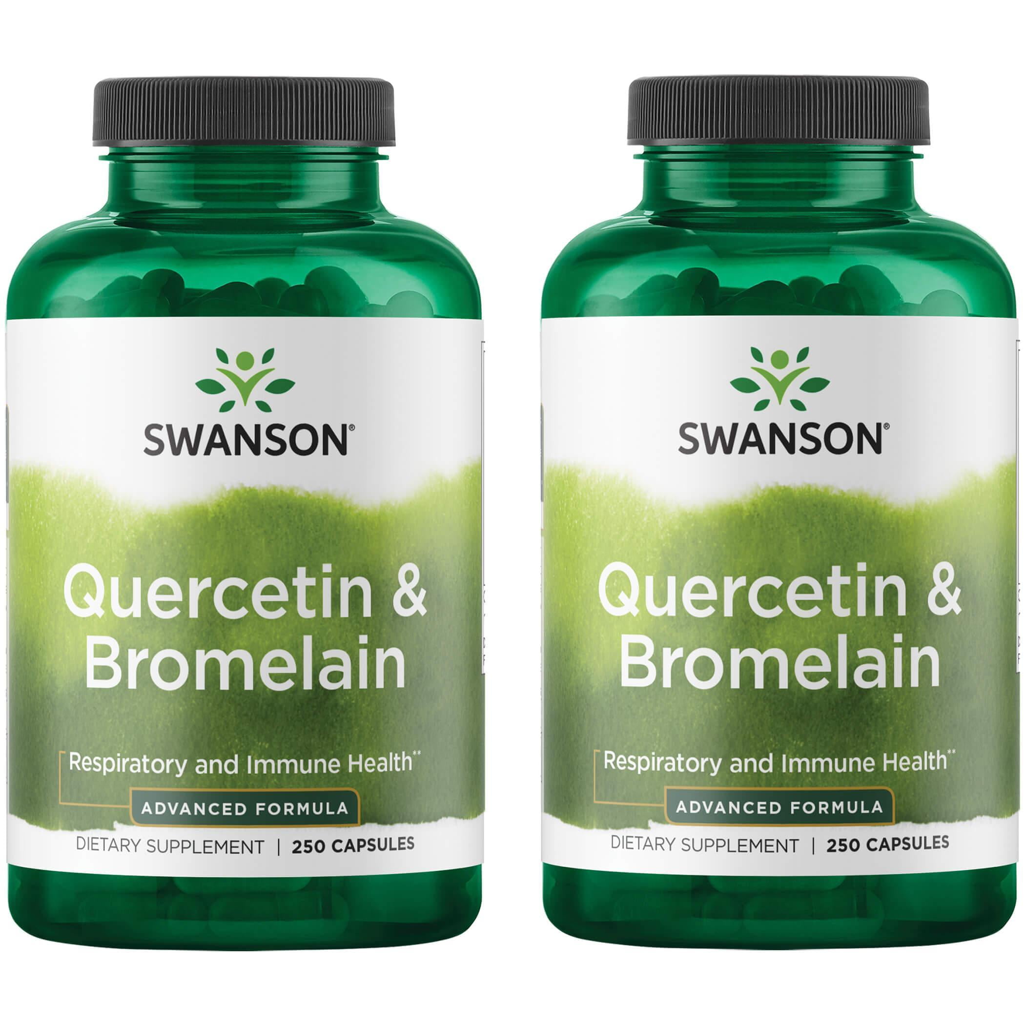 Swanson Quercetin & Bromelain - Advanced Formula 250 Vegan Caps 2 Pack ...