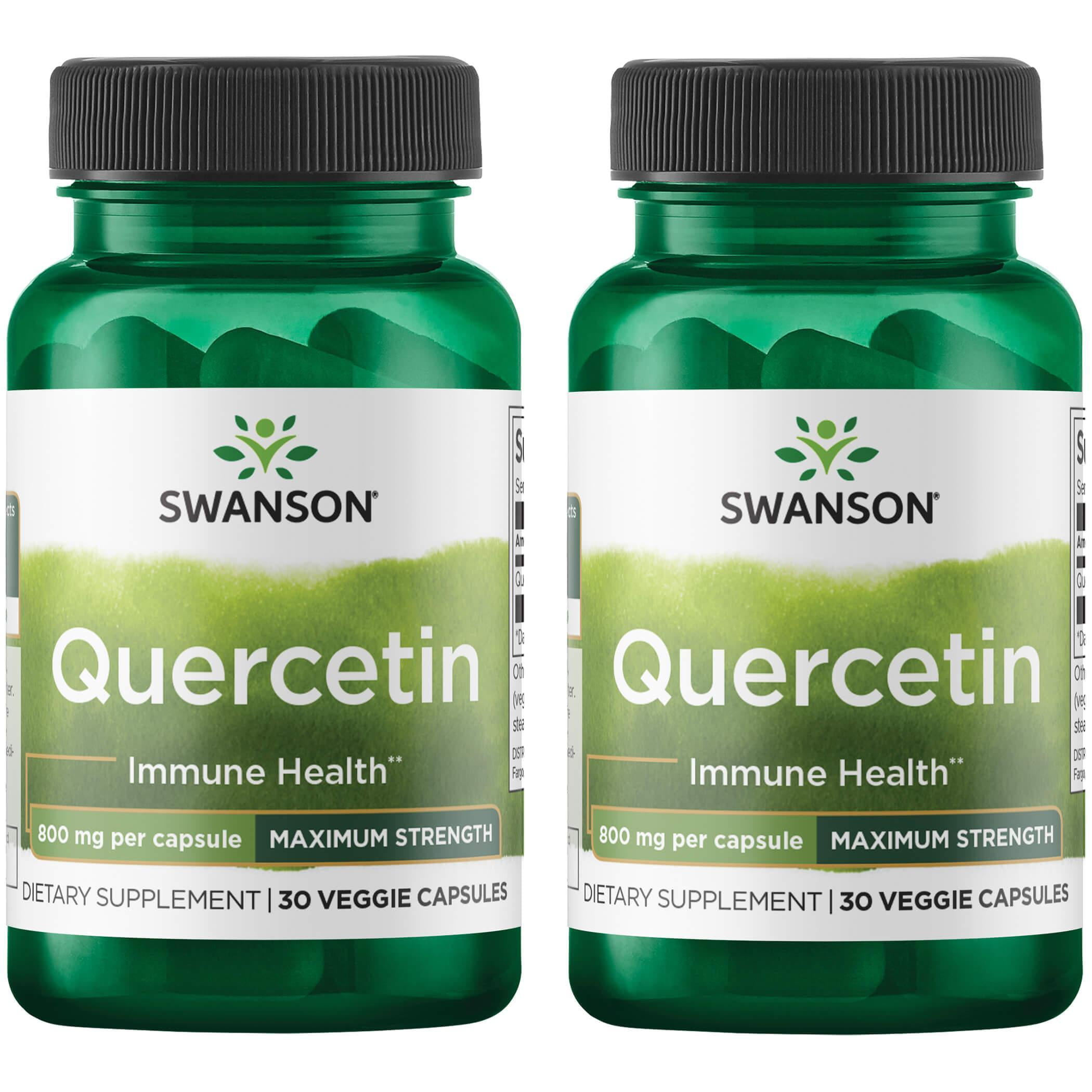 Swanson Quercetin - Maximum Strength 800 mg 30 Veg Caps 2 Pack ...