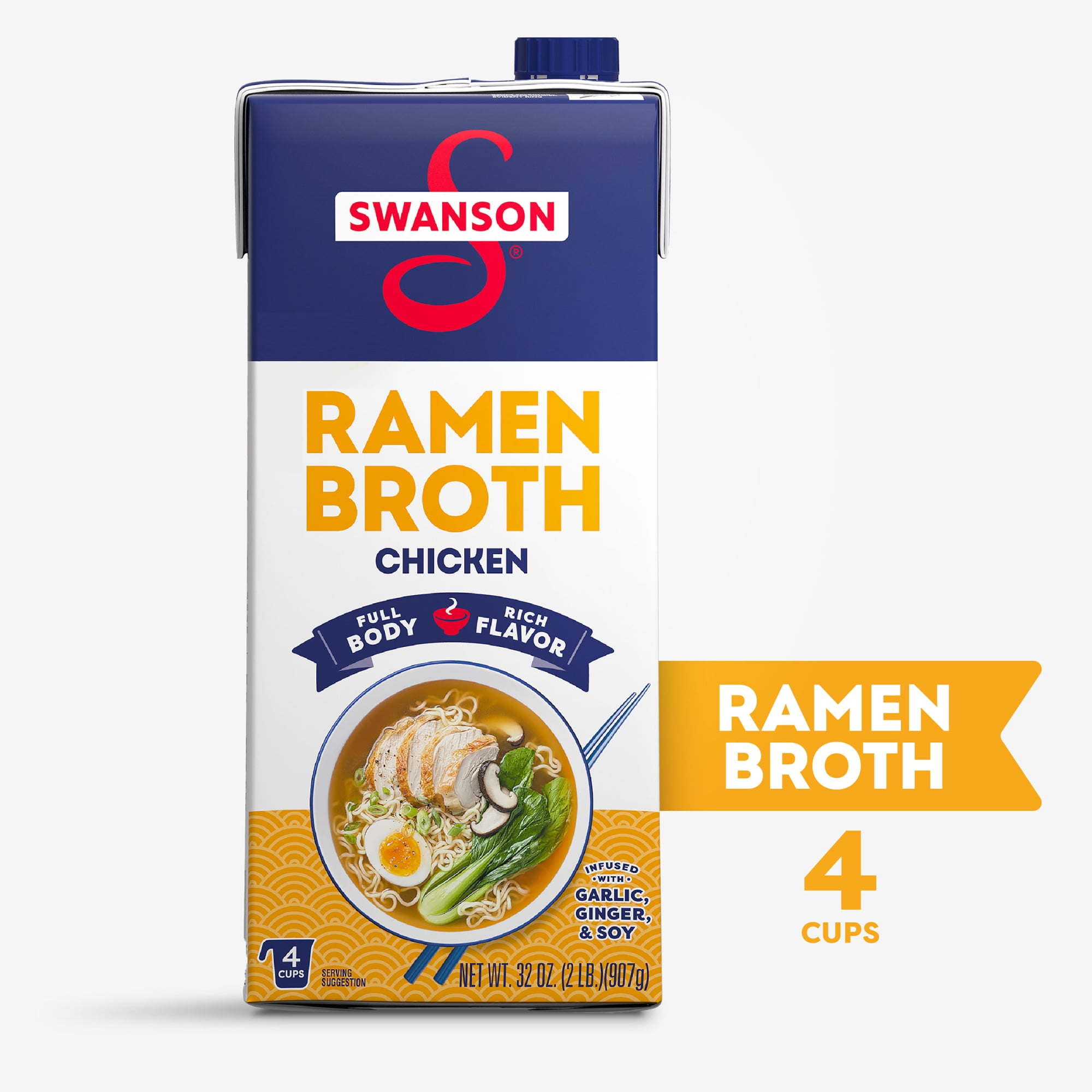 Swanson Ramen Chicken Broth, 32 oz Carton - Walmart.com
