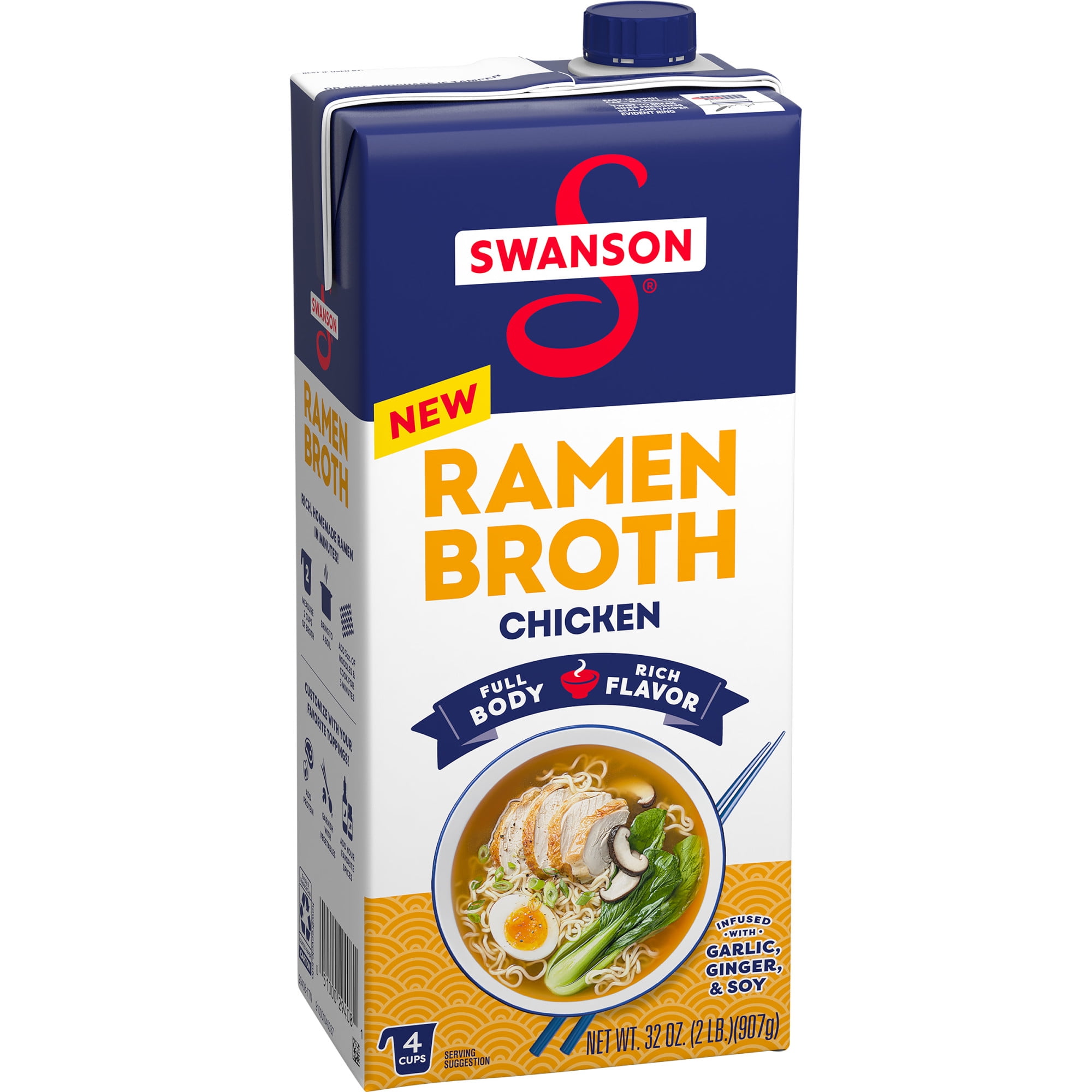 Swanson Ramen Chicken Broth, 32 oz Carton - Walmart.com
