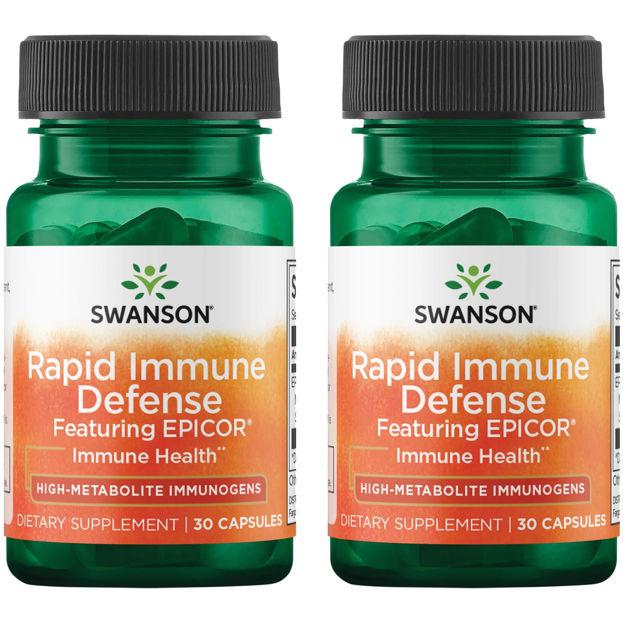Swanson Rapid Immune Defense Featuring Epicor 500 mg 30 Caps (2 Pack ...