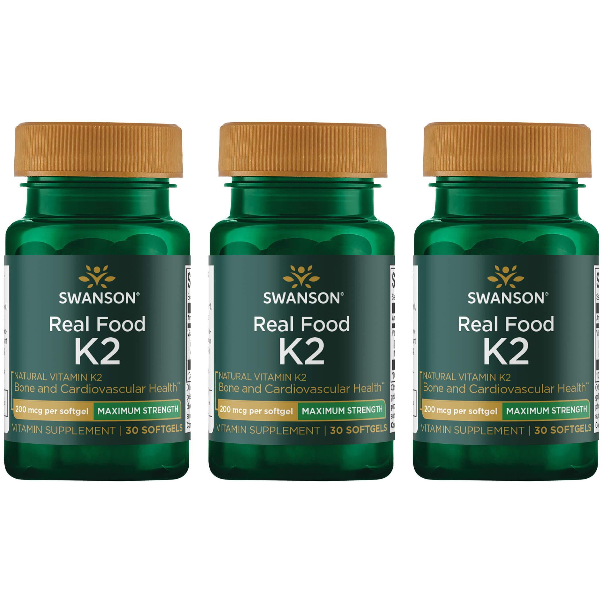 Swanson Vitamin K2 - Bone Health, Calcium Storage, Cardiovascular ...