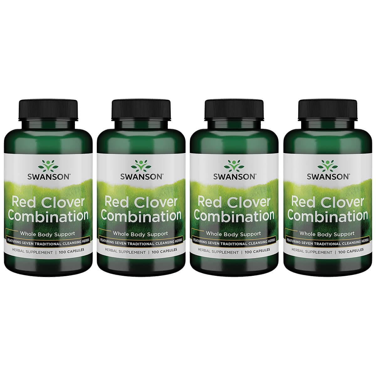 Swanson Red Clover Combination 100 Caps 4 Pack - Walmart.com