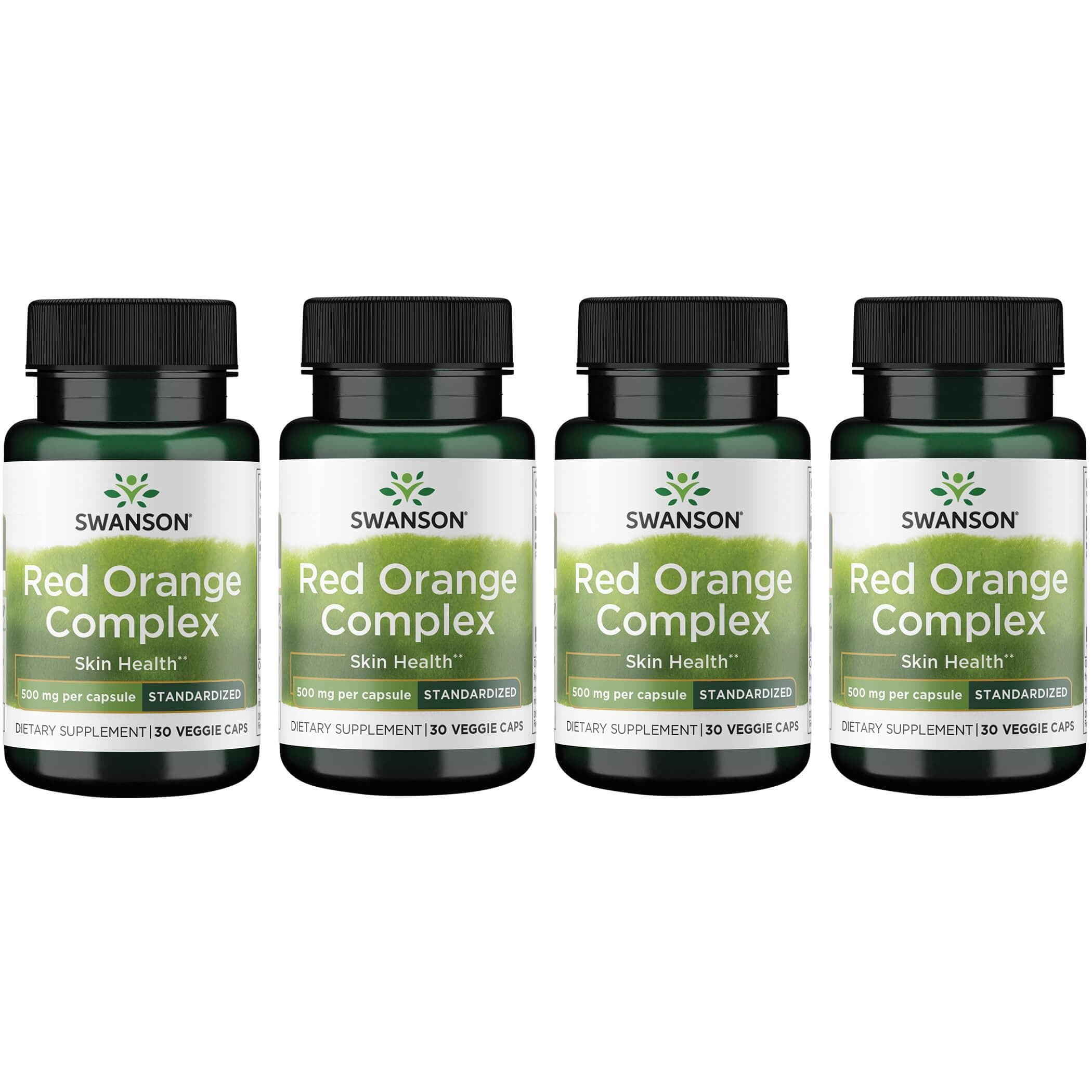Swanson Red Orange Complex 500 mg 30 Veg Caps 4 Pack - Walmart.com