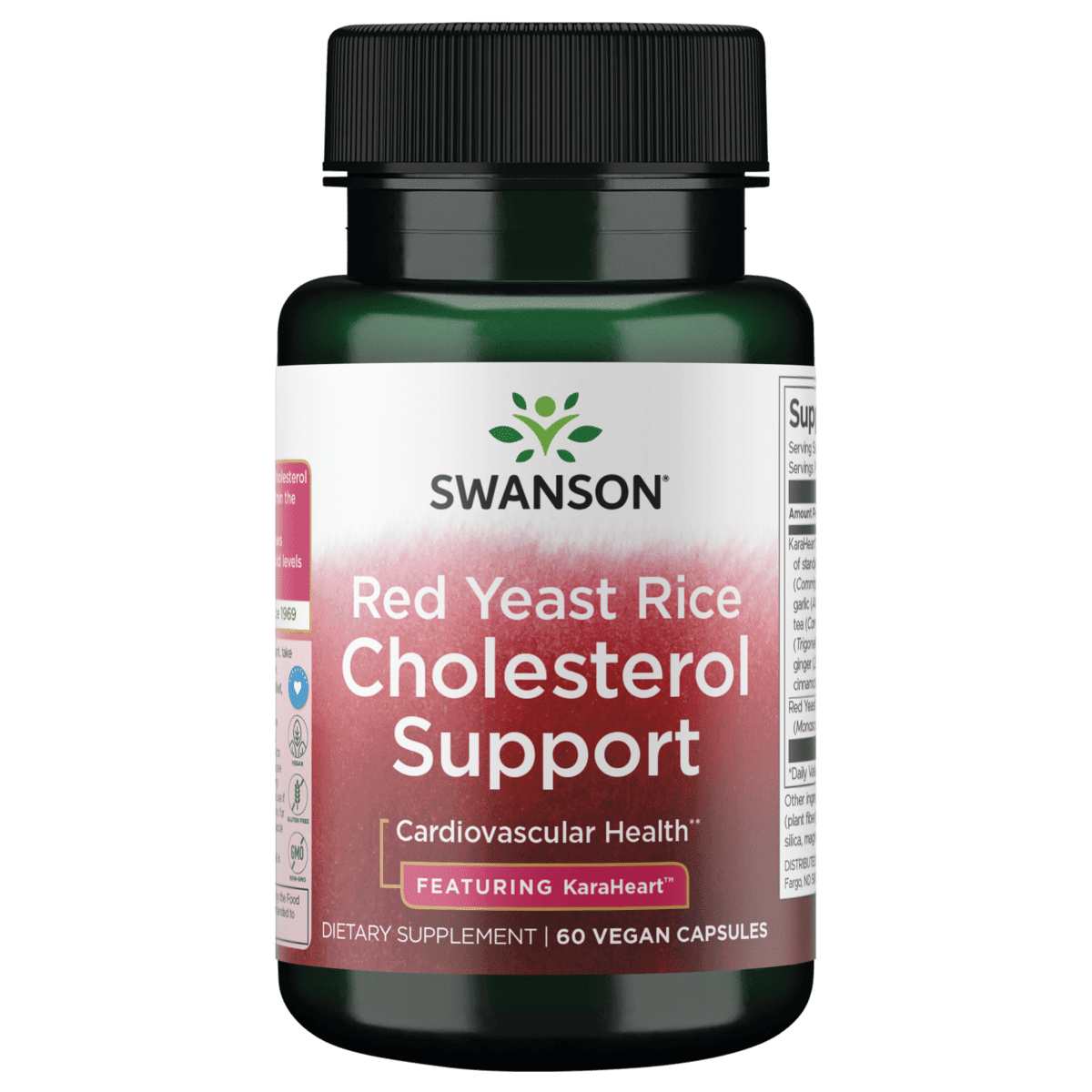 Swanson Red Yeast Rice Cholesterol Support - Featuring Karaheart 60 ...