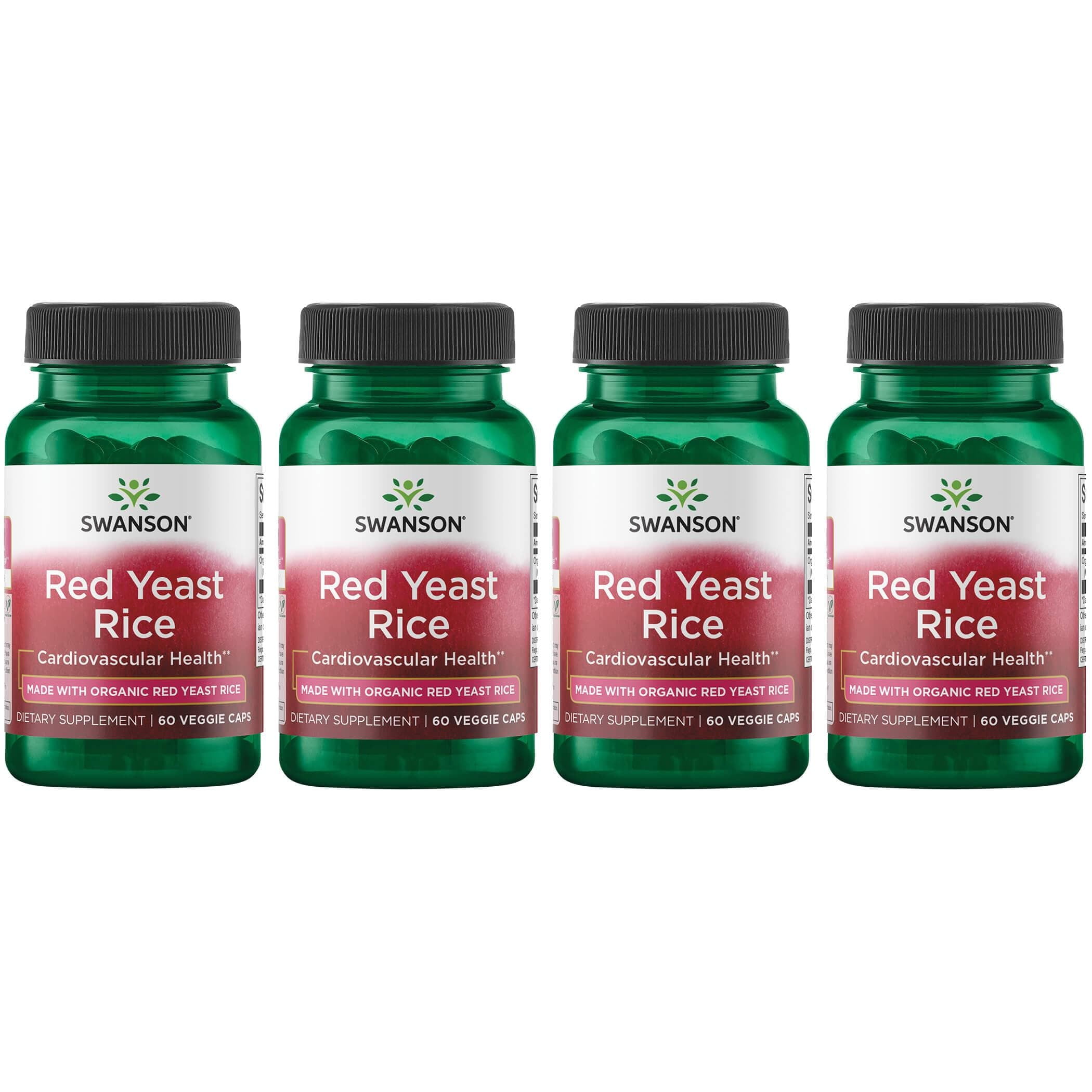 Swanson Red Yeast Rice Made with Organic Red Yeast Rice 4 Pack ...
