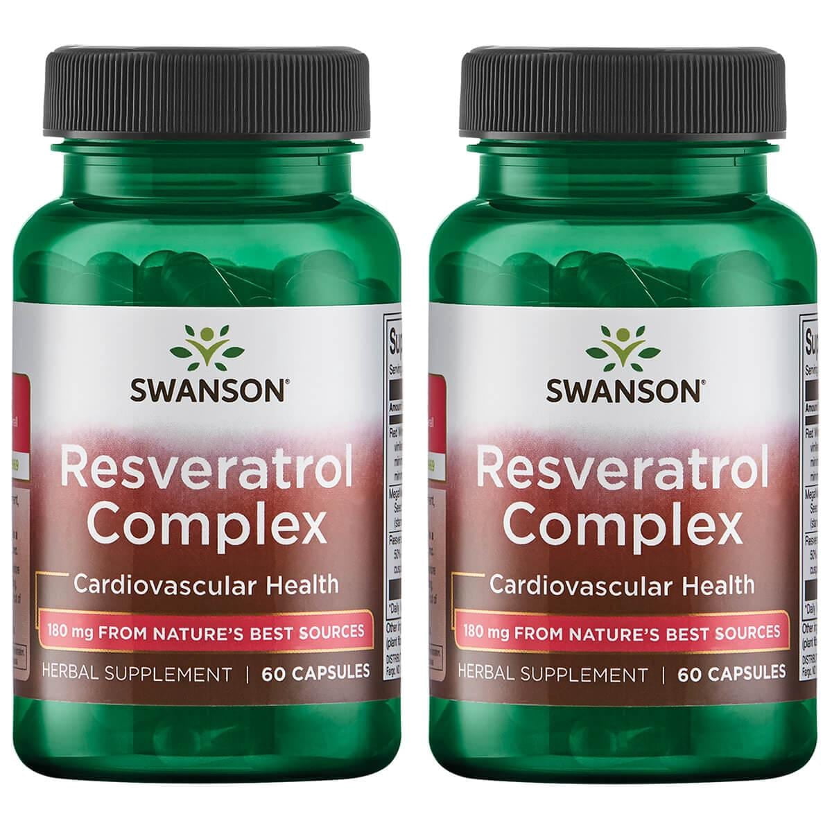Swanson Resveratrol Complex 180 mg 60 Caps 2 Pack - Walmart.com