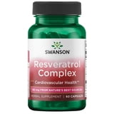 Swanson, Resveratrol Complex, 180 mg 60 Capsules, Antioxidant Support ...