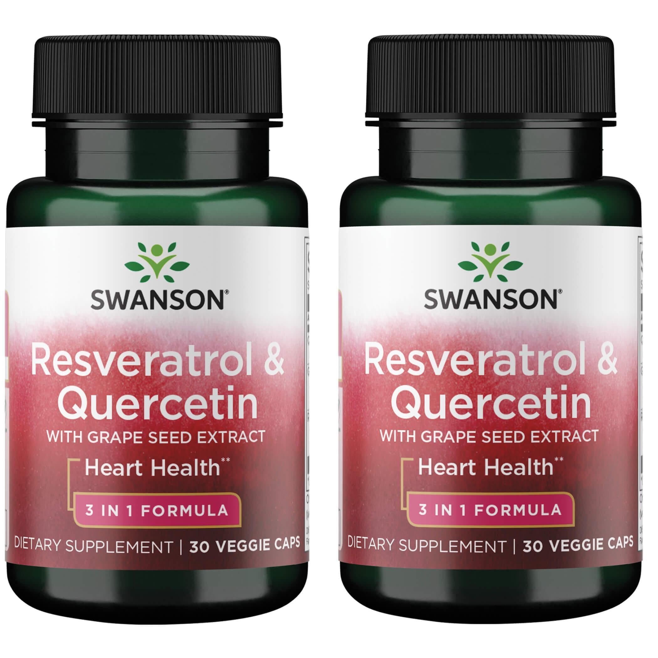 Swanson Resveratrol & Quercetin with Grape Seed Extract -3 in 1 Formula ...
