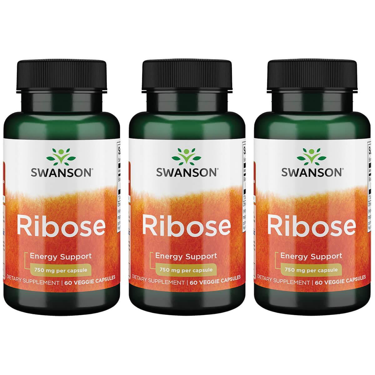 Swanson Ribose 750 mg 60 Veg Caps 3 Pack - Walmart.com