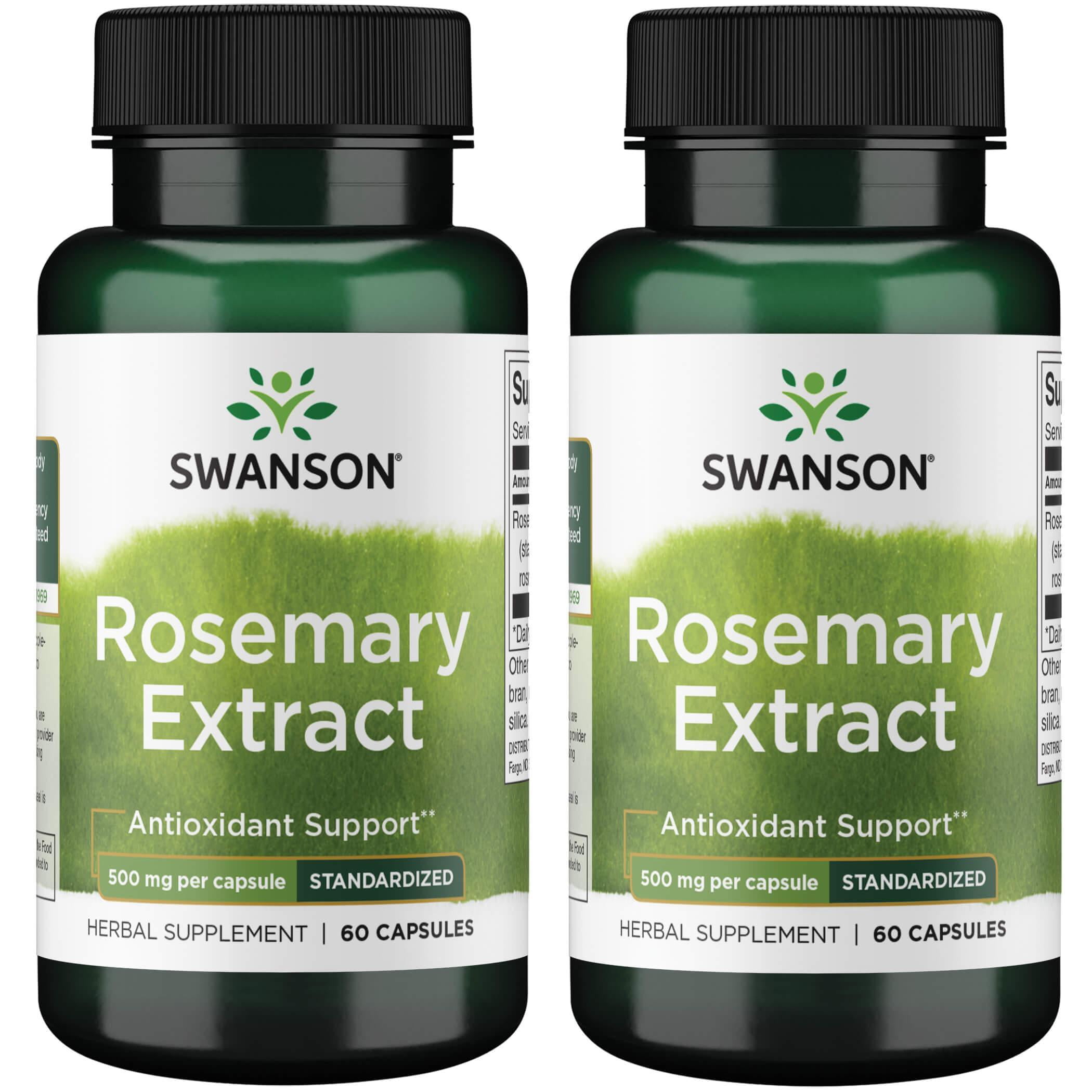Swanson Superior Herbs Rosemary Extract - Standardized 500 mg, 60 Caps ...
