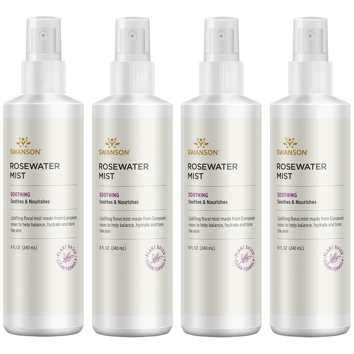Swanson Rosewater Mist 8 fl oz Liq 4 Pack - Walmart.com