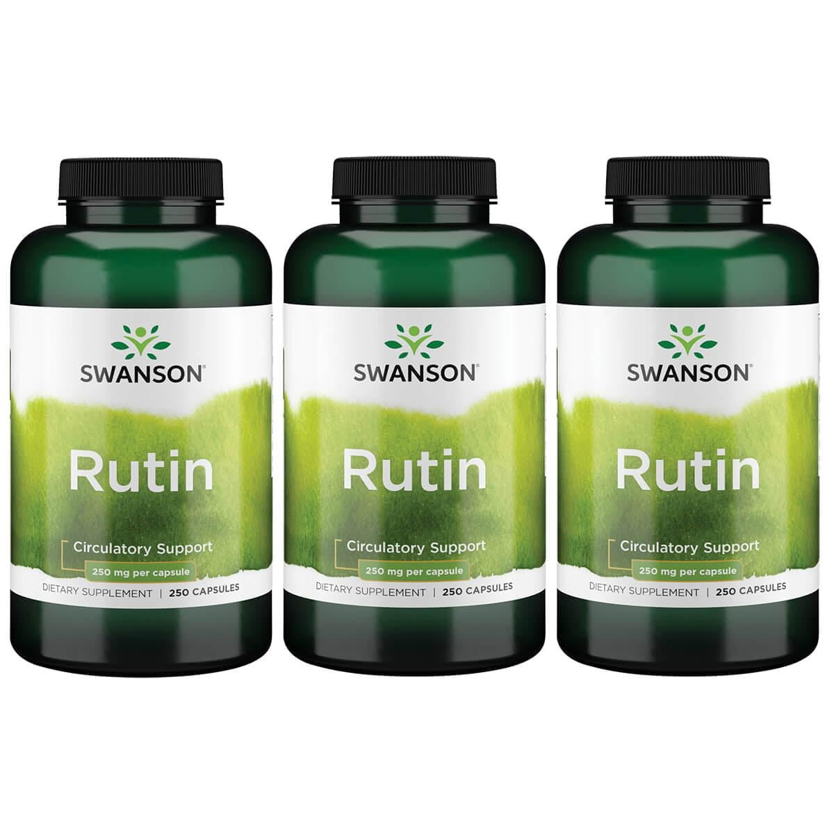 Swanson Rutin Natural Bioflavonoid 250 mg 250 Caps 3 Pack - Walmart.com