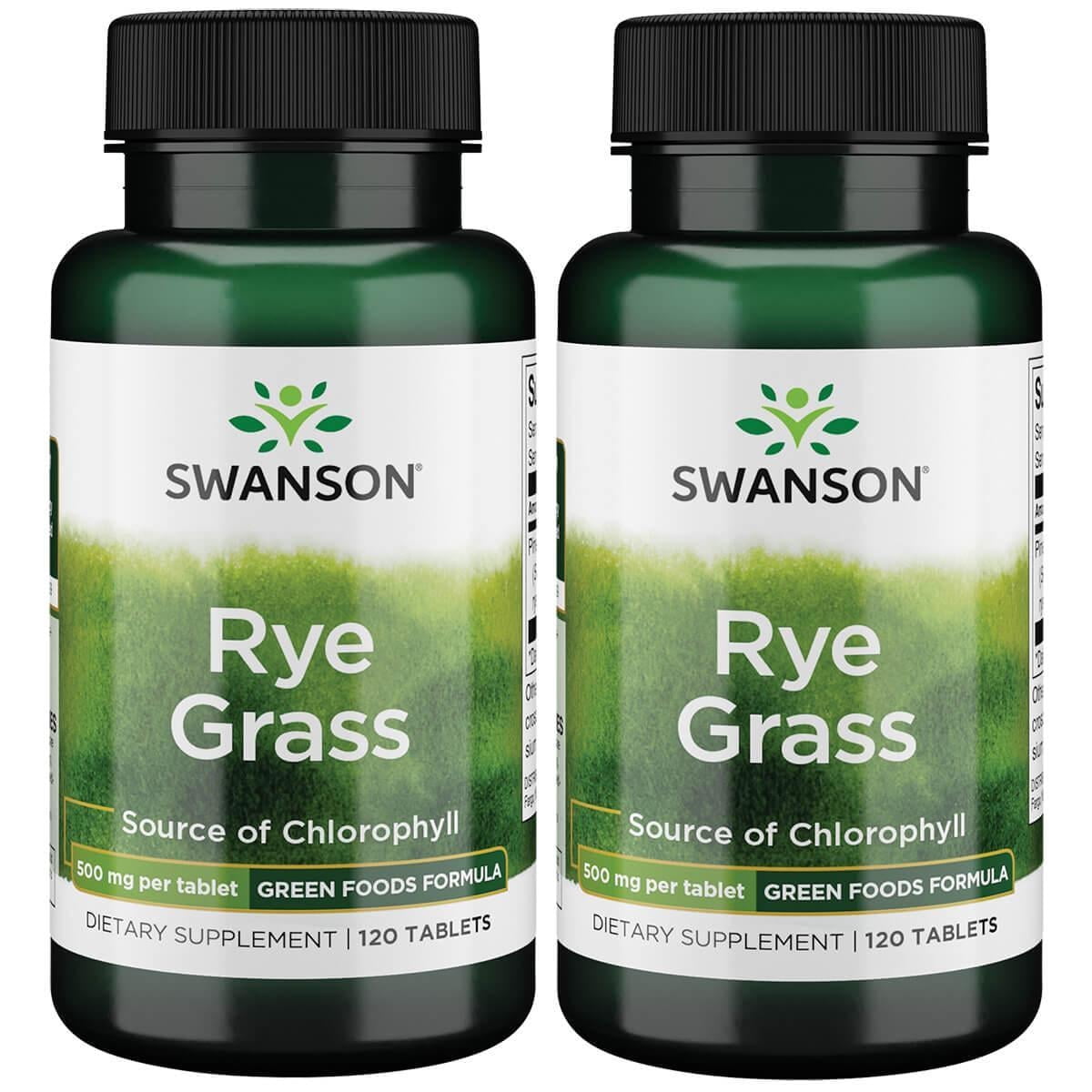 Swanson Rye Grass 500 mg 120 Tabs (2 Pack) - Walmart.com