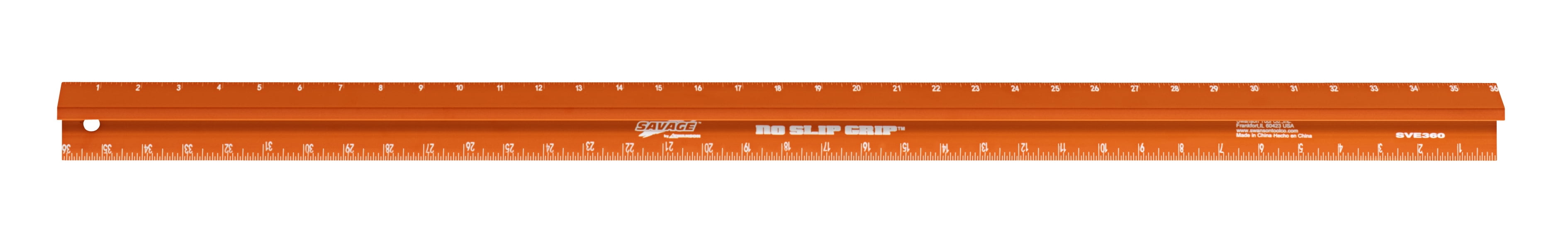 Swanson SAVAGE SVE360 36-Inch No Slip Straight Edge with Thumb Saver ...
