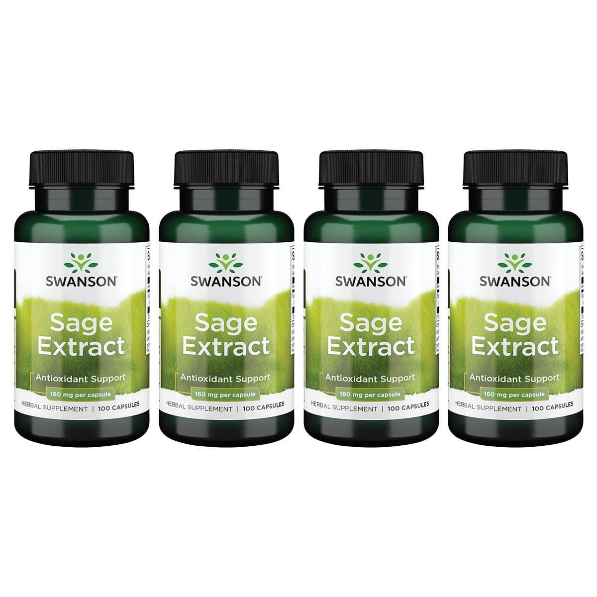 Swanson Sage Extract 160 mg 100 Caps 4 Pack - Walmart.com