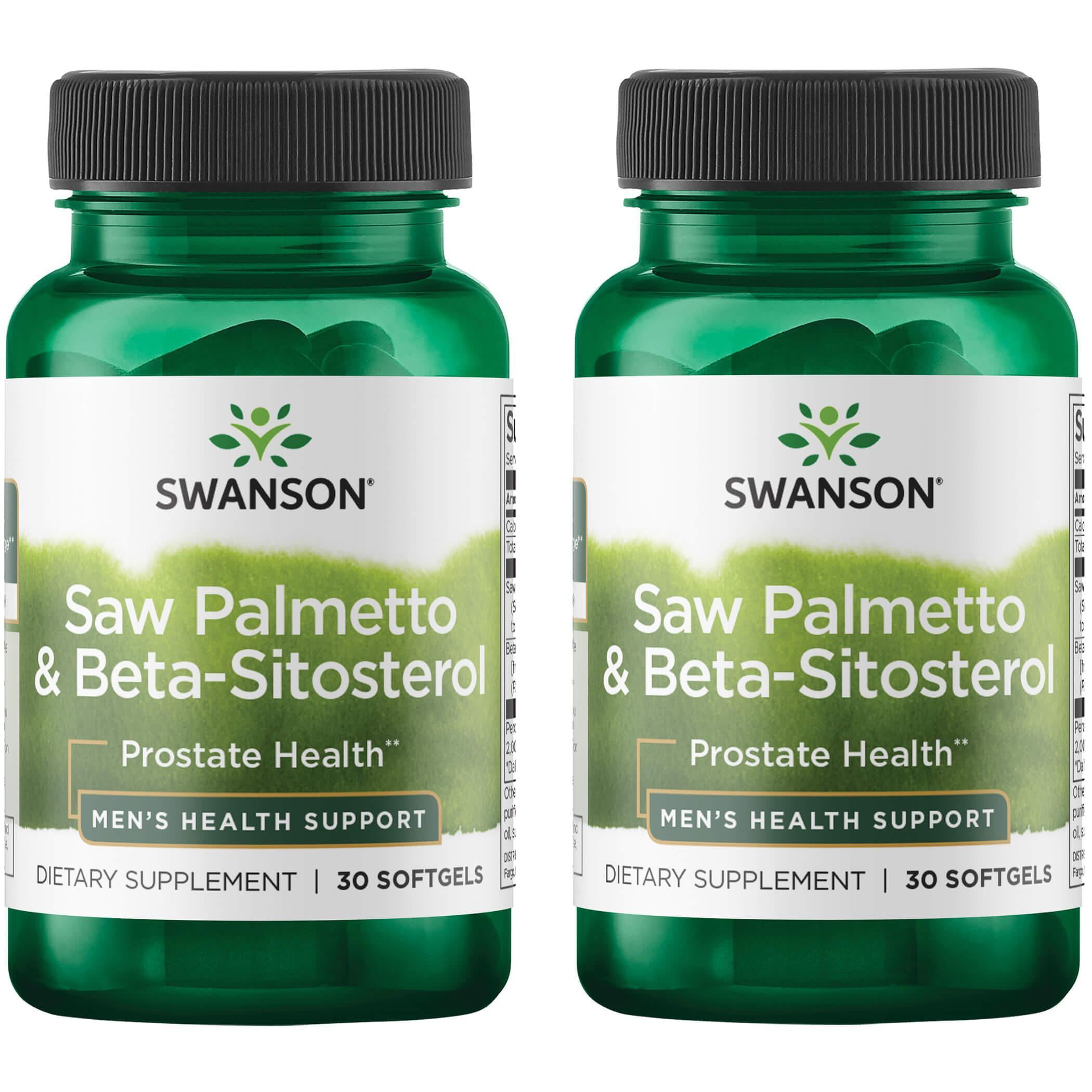 Swanson Saw Palmetto & Beta-Sitosterol 30 Sgels 2 Pack - Walmart.com