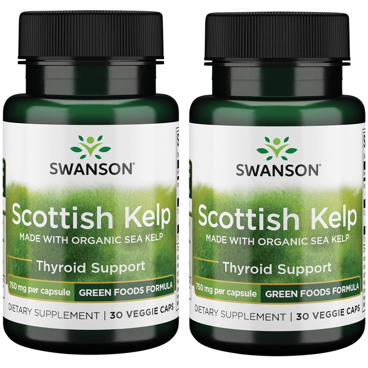 Swanson Organic Scottish Kelp Iodine Supplement - Health Formula, 750mg ...