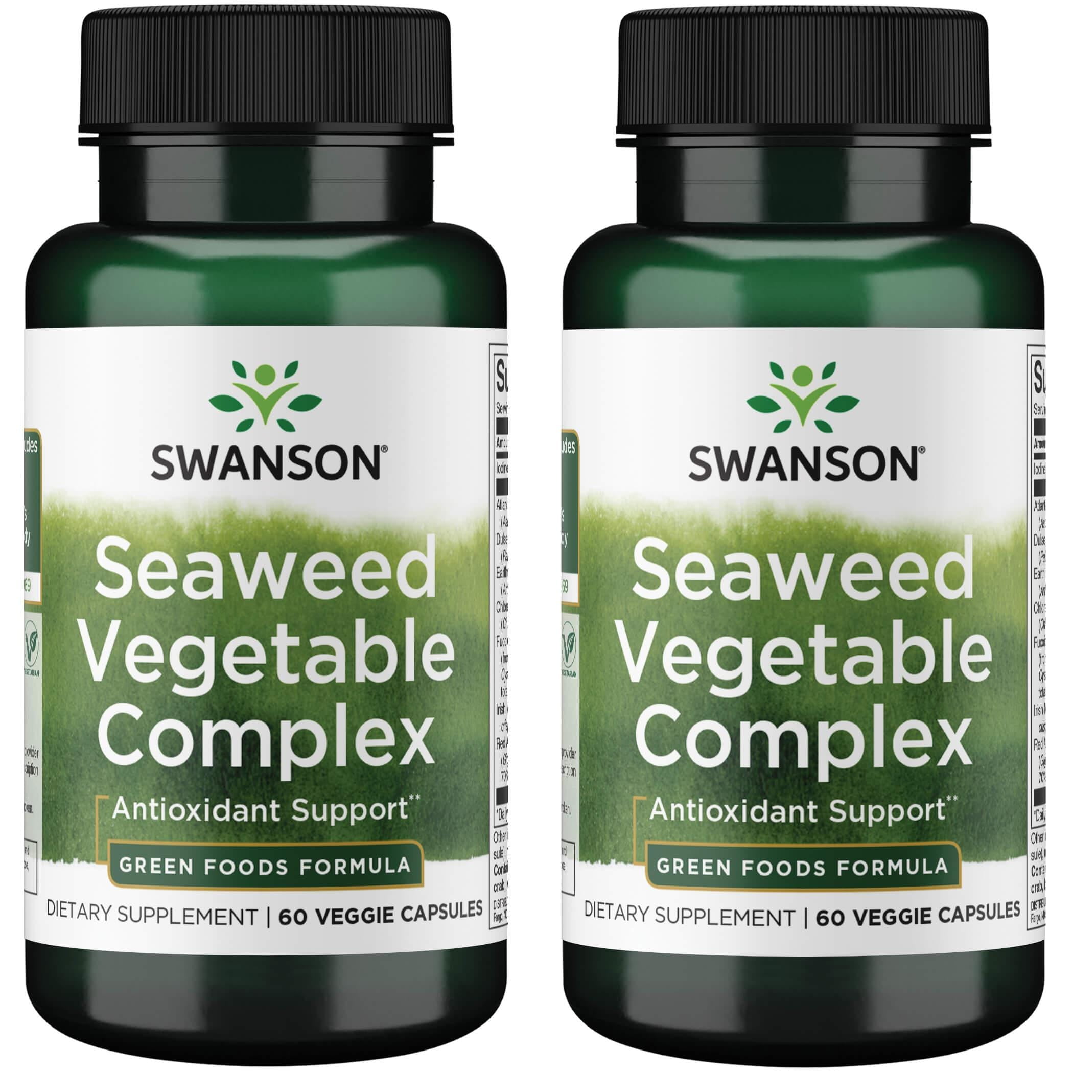 Swanson Seaweed Vegetable Complex 60 Veg Caps 2 Pack - Walmart.com