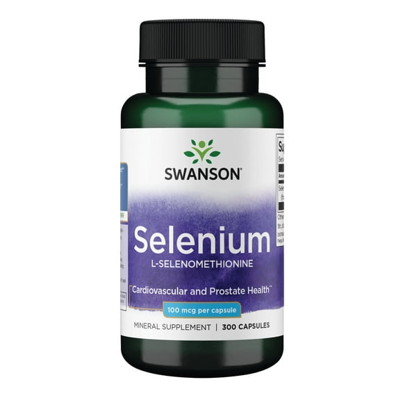 Swanson Selenium L-Selenomethionine 100 Mcg, 300 Capsules, Antioxidant ...