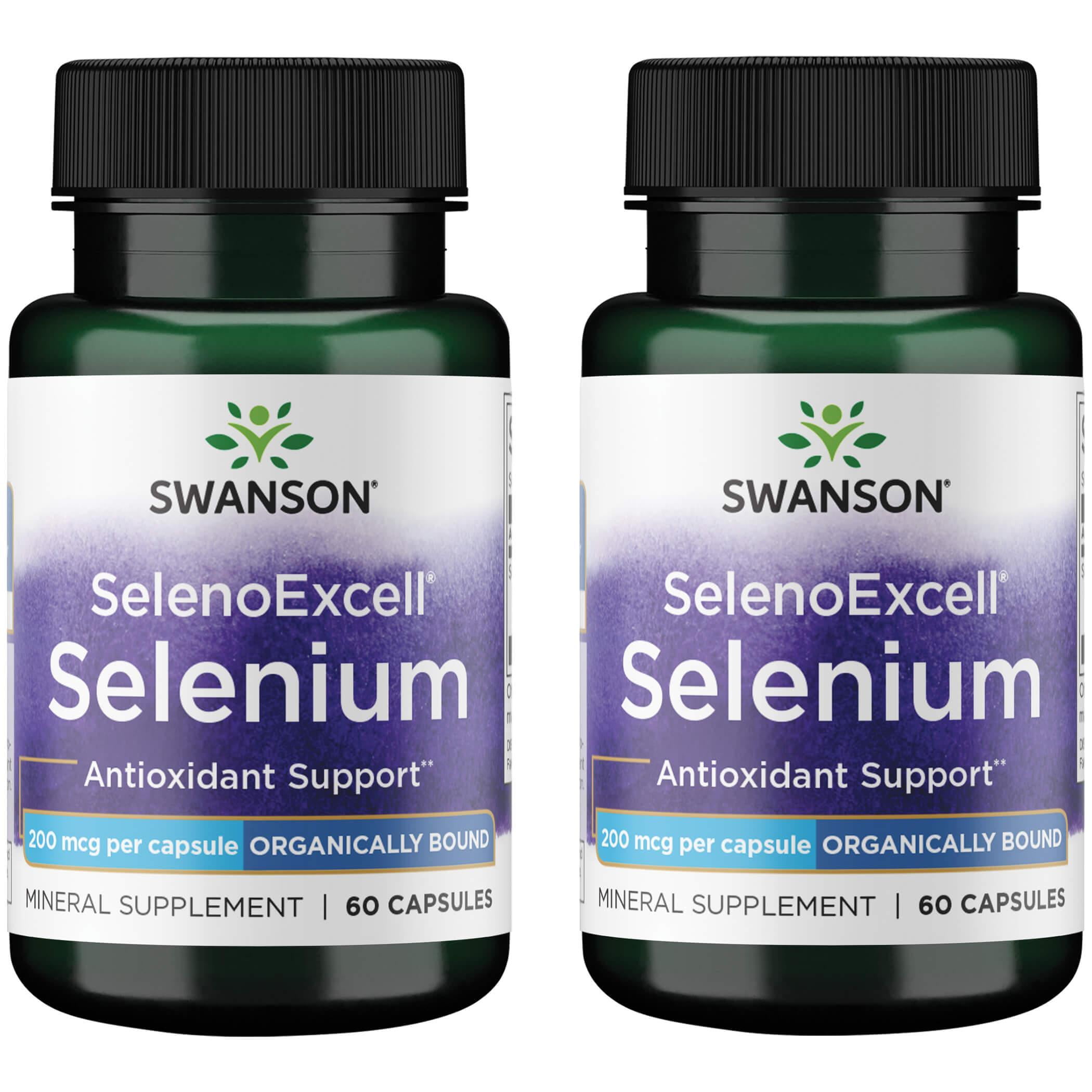 Swanson Selenoexcell Selenium 200 mcg 60 Caps 2 Pack - Walmart.com