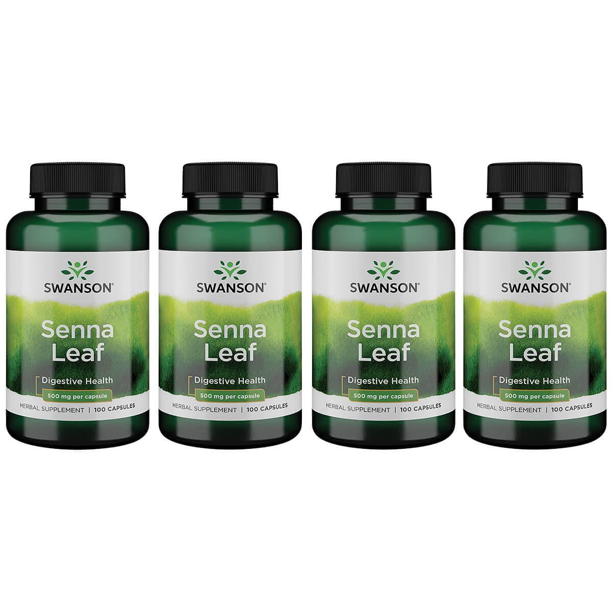 Swanson Senna Leaf Capsules, 500 mg, 100 count, 4 Pack - Herbal ...