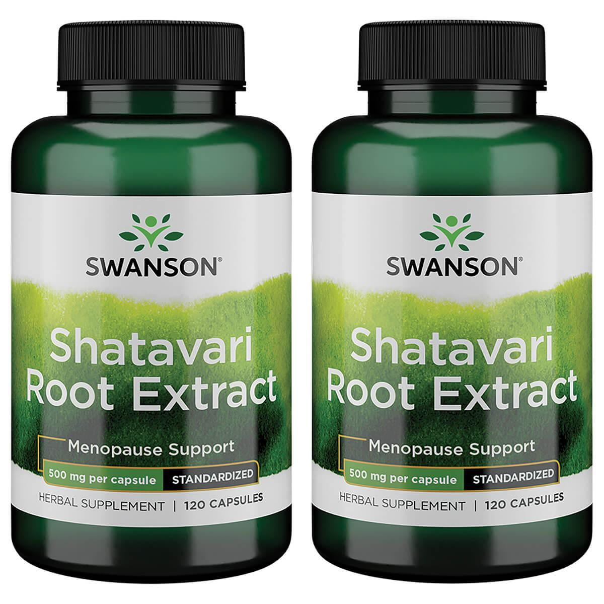 Swanson Shatavari Root Extract - Standardized 500 mg 120 Caps 2 Pack ...