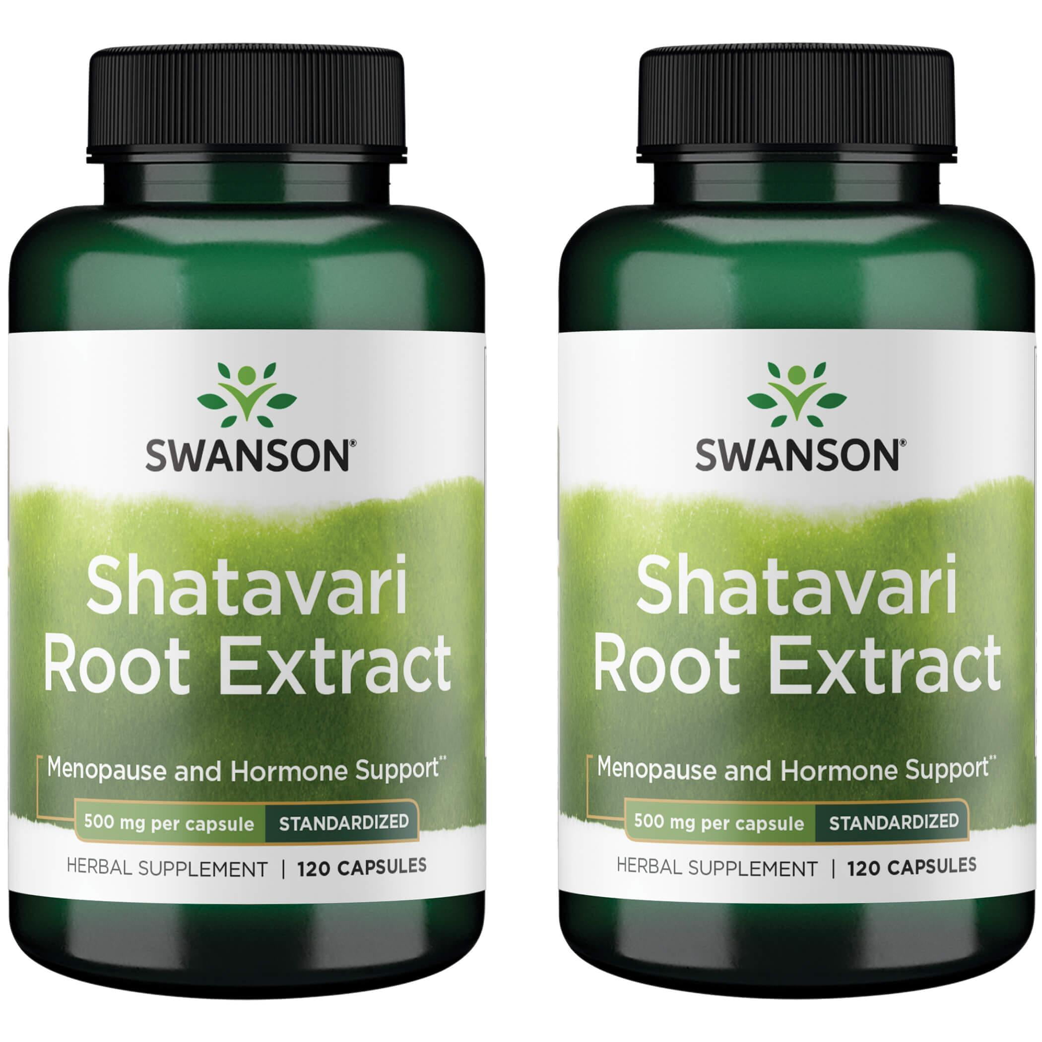 Swanson Shatavari Root Extract - Standardized 500 mg 120 Caps 2 Pack ...