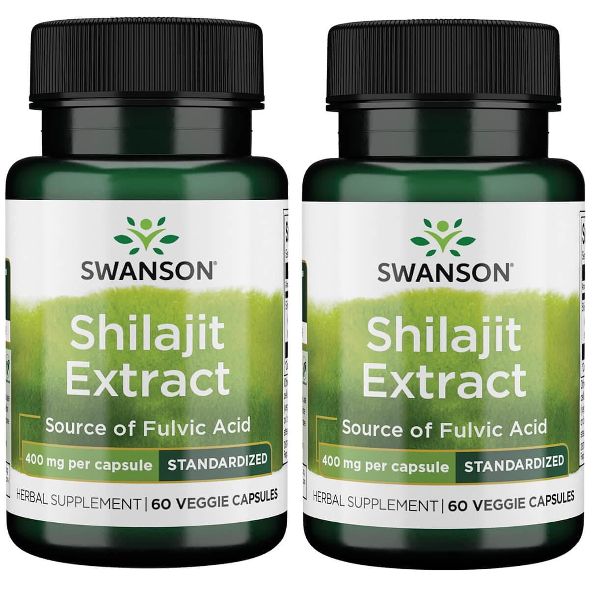 Swanson Shilajit Extract - Standardized 400 mg 60 Veg Caps 2 Pack ...