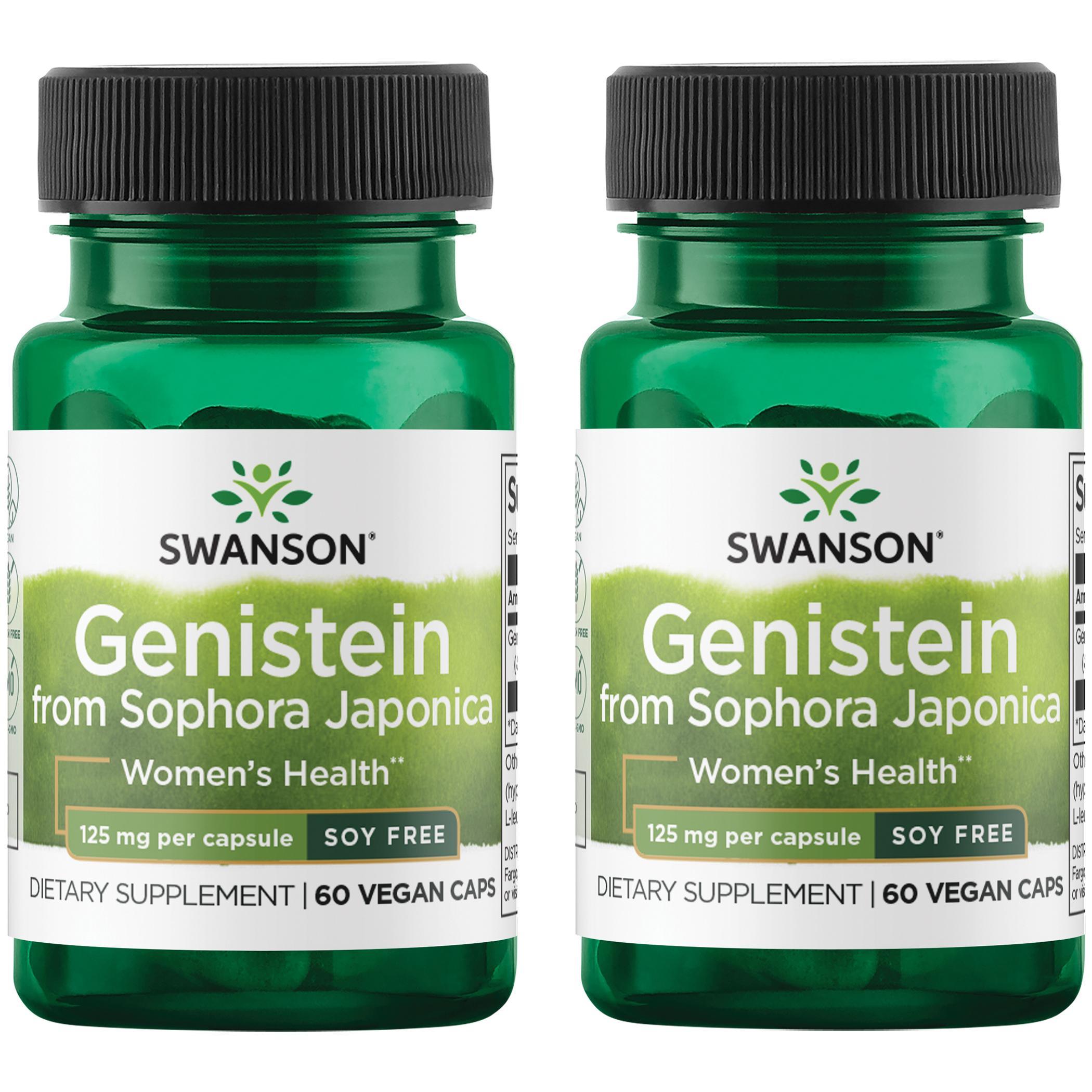 Swanson Genistein from Sophora Japonica - Soy Free 125 mg 60 Vegan Caps ...