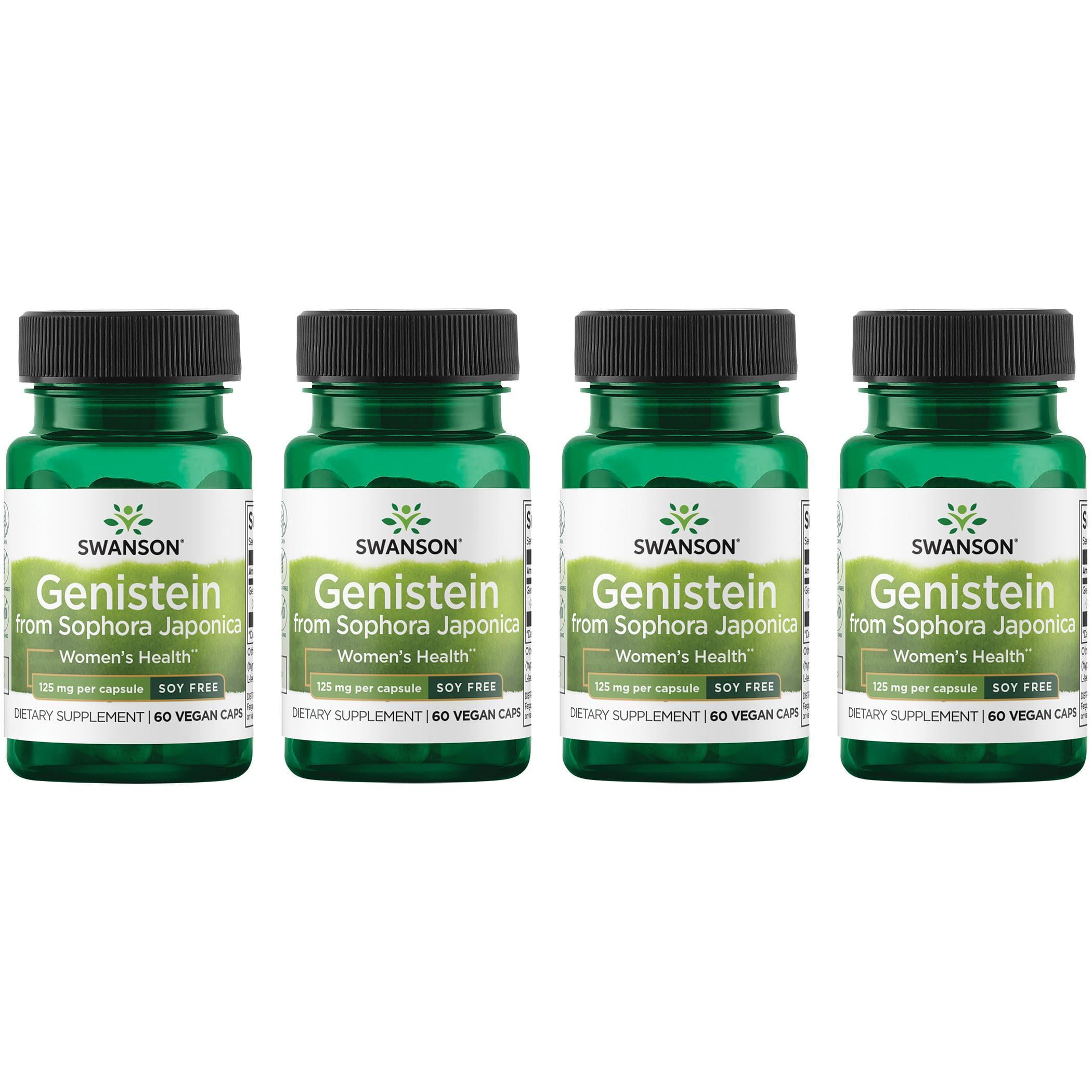Swanson Genistein from Sophora Japonica - Soy Free 125 mg 60 Vegan Caps ...