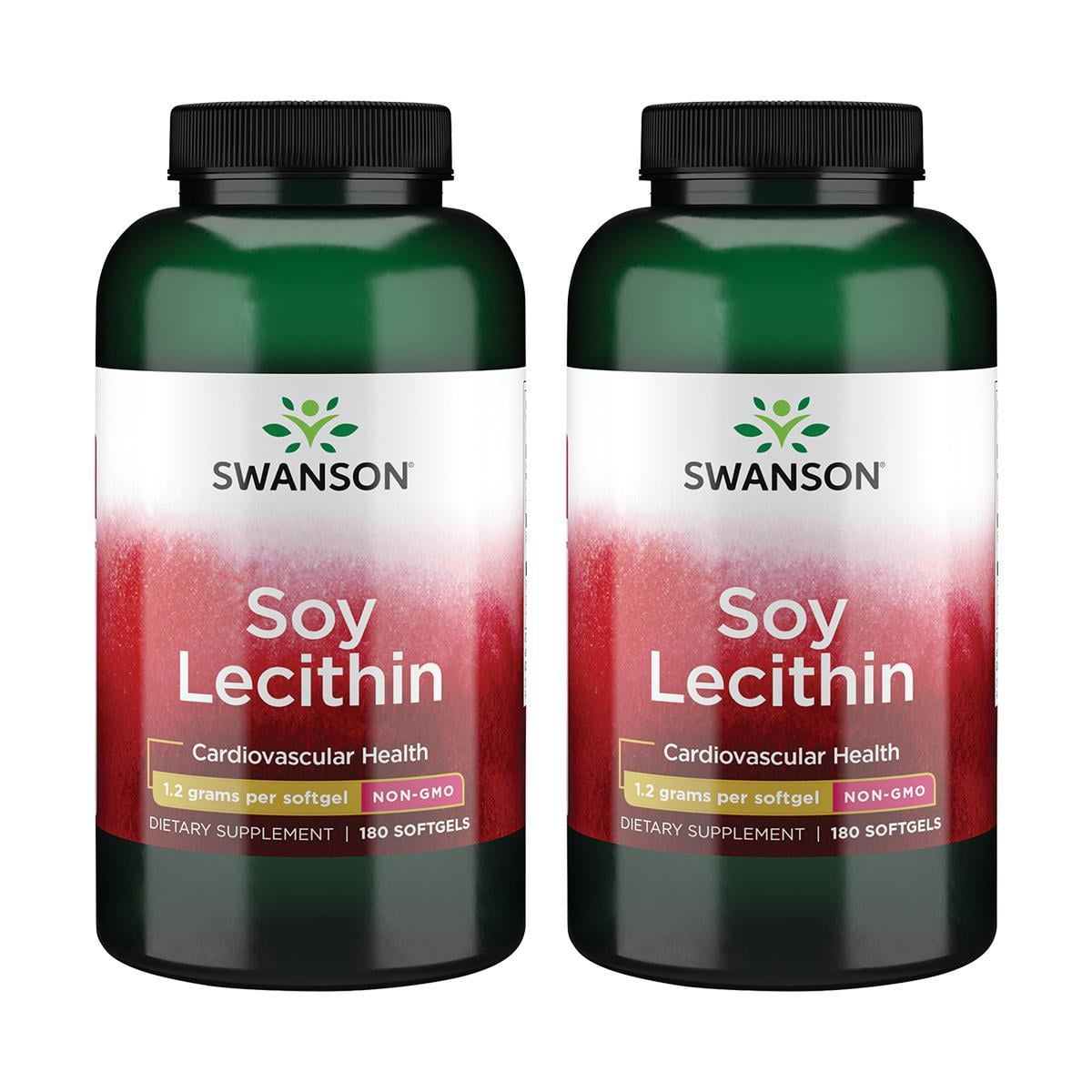 Swanson Non-GMO Soy Lecithin 1.2g Supplement, High-Absorption Softgel ...