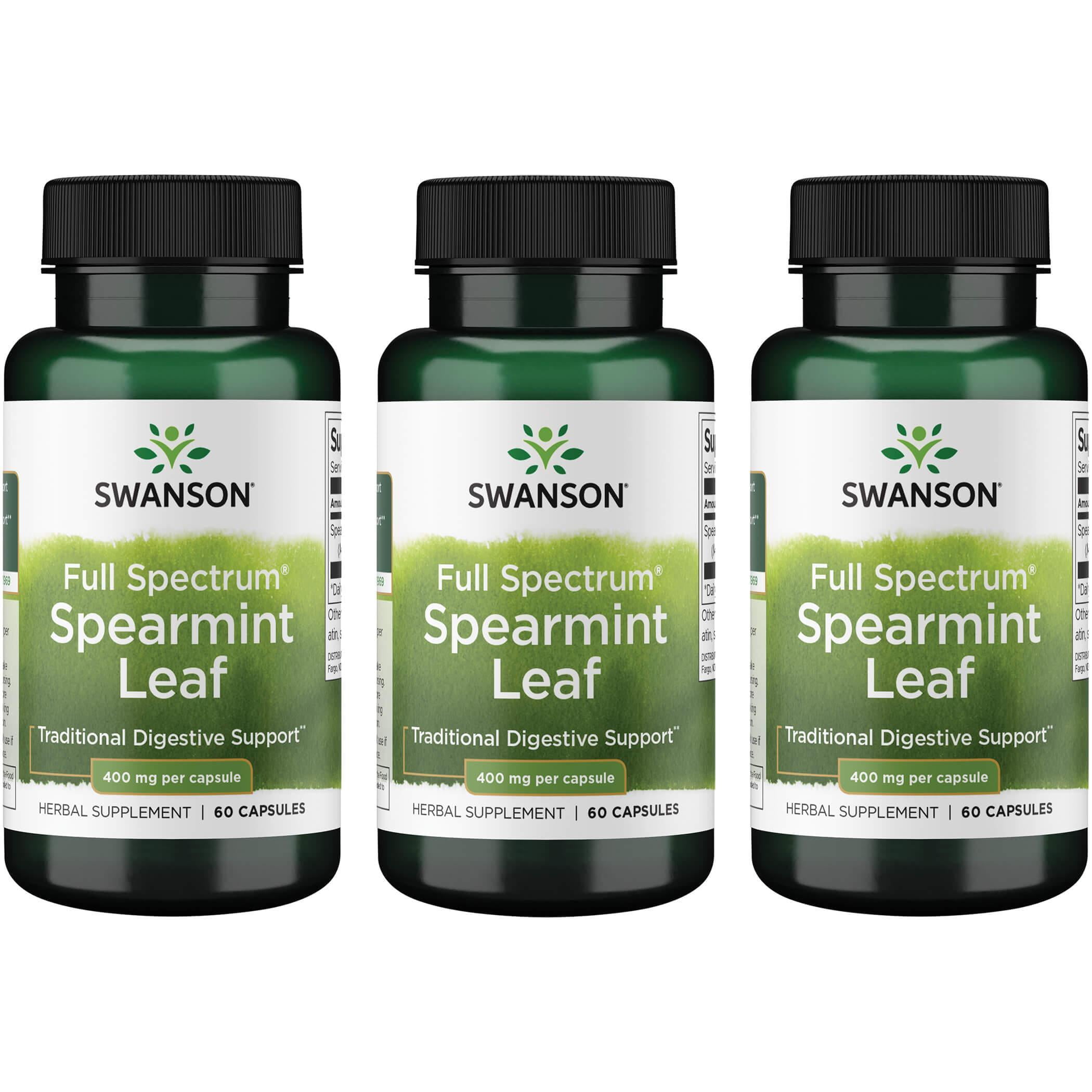 Swanson Spearmint Leaf (Mentha Spicata)-Full Spectrum Herbal Supplement ...