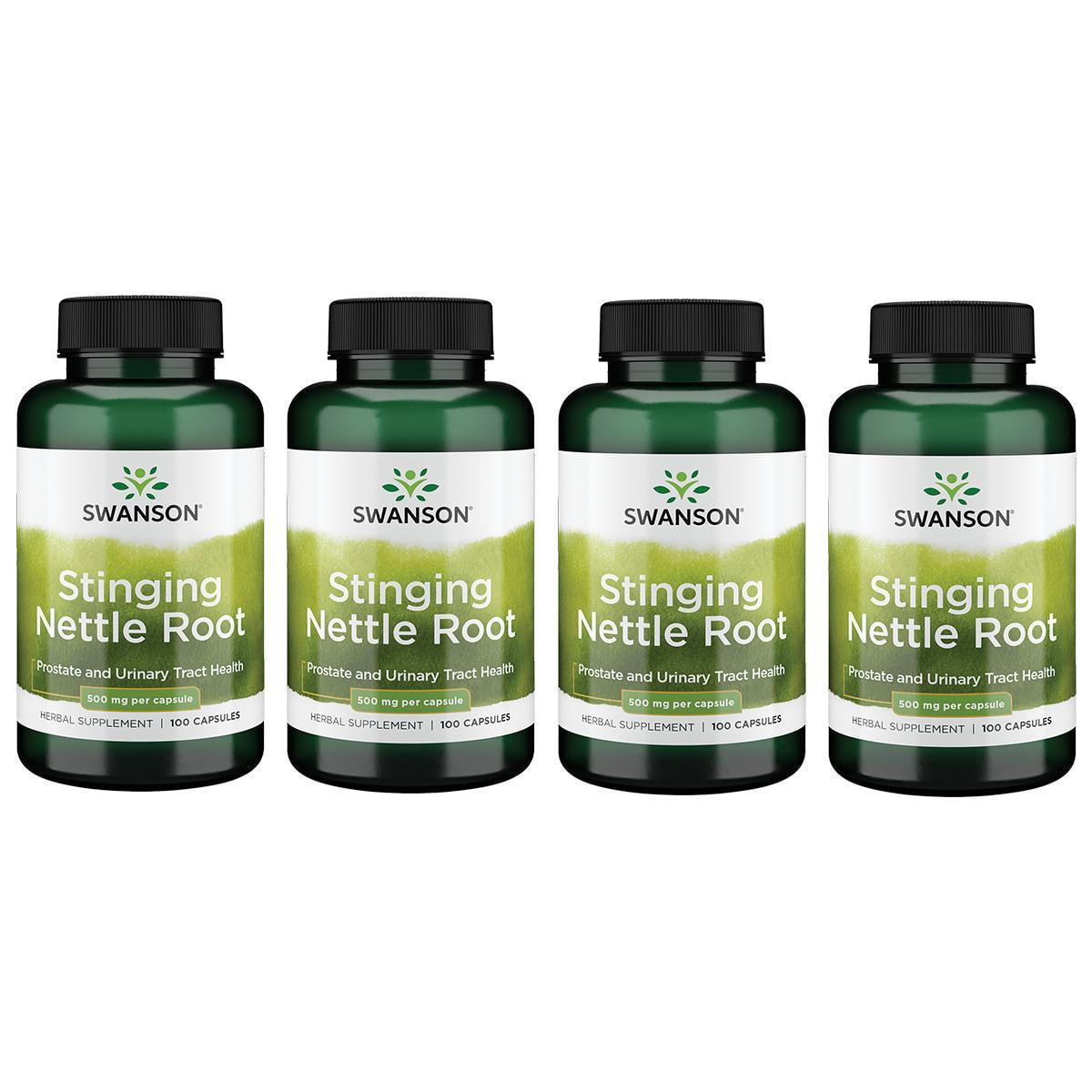 Swanson Stinging Nettle Root Supplement Capsules, 500 mg, 100 Count, 4 ...