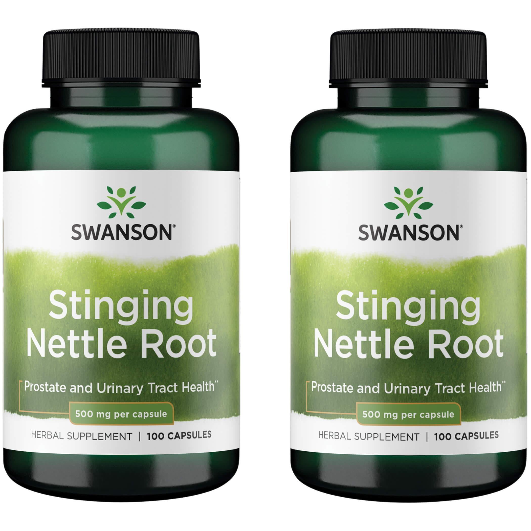 Swanson Stinging Nettle Root 500mg Herbal Supplement, 100 Capsules, 2 ...