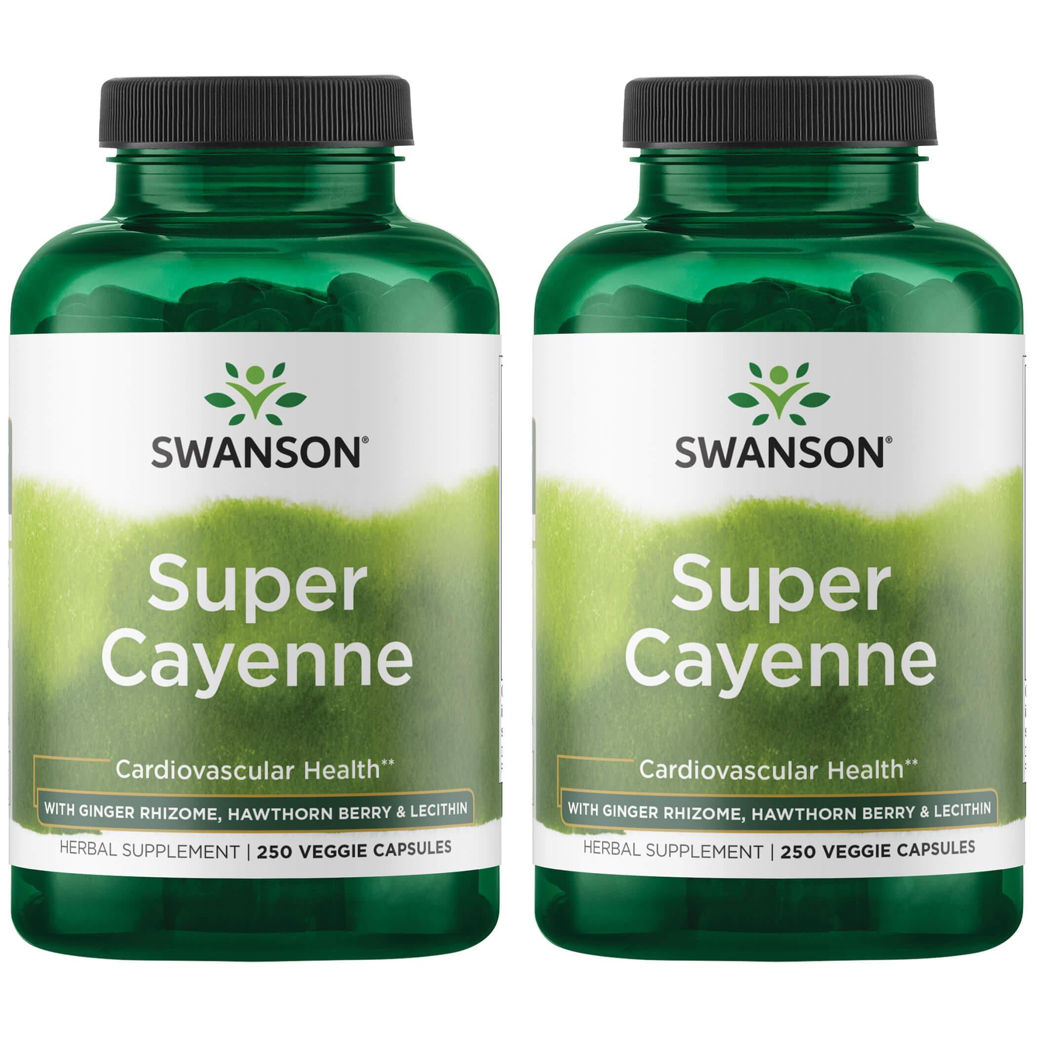 Swanson Super Cayenne - with Ginger Rhizome, Hawthorn Berry & Lecithin ...
