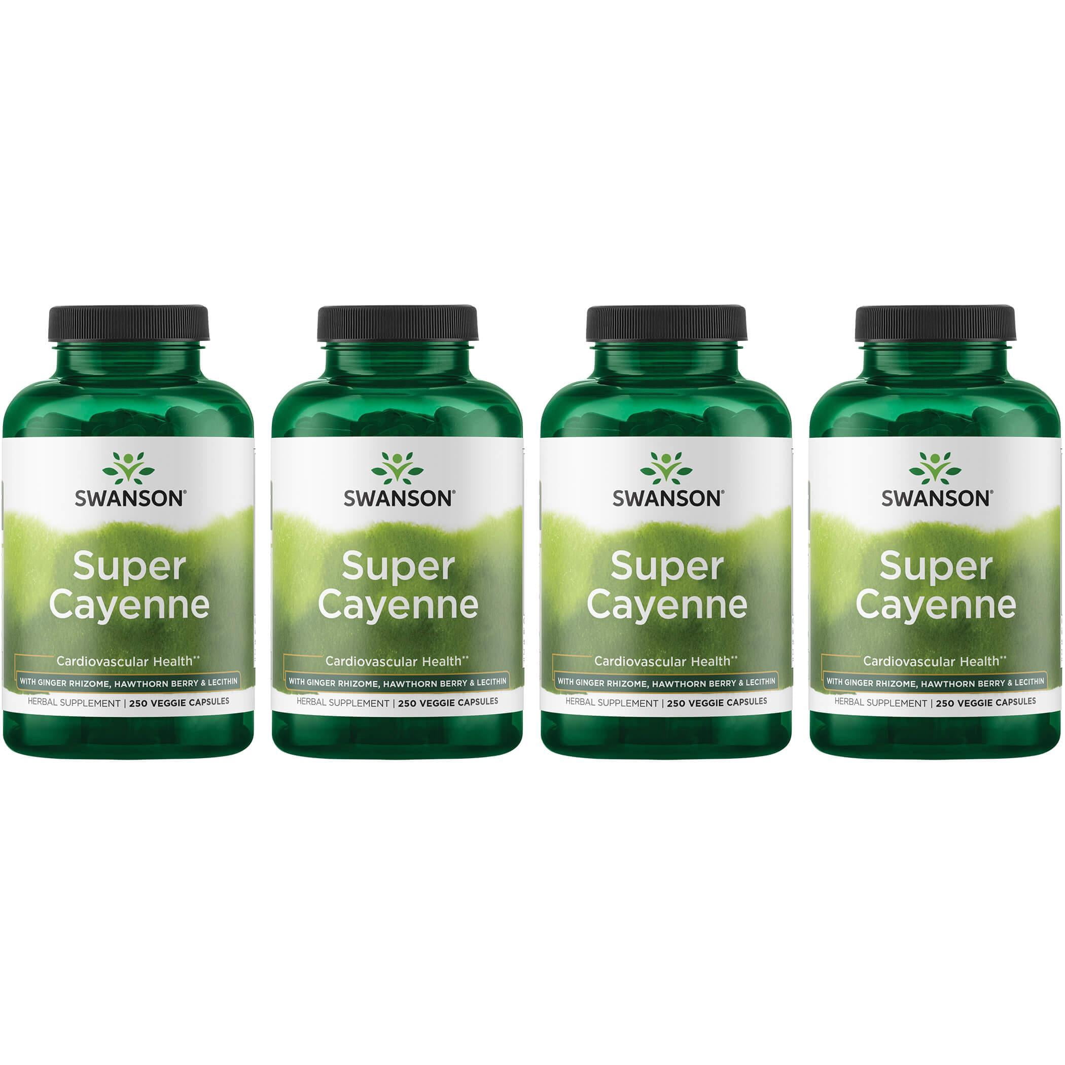 Swanson Super Cayenne - with Ginger Rhizome, Hawthorn Berry & Lecithin ...