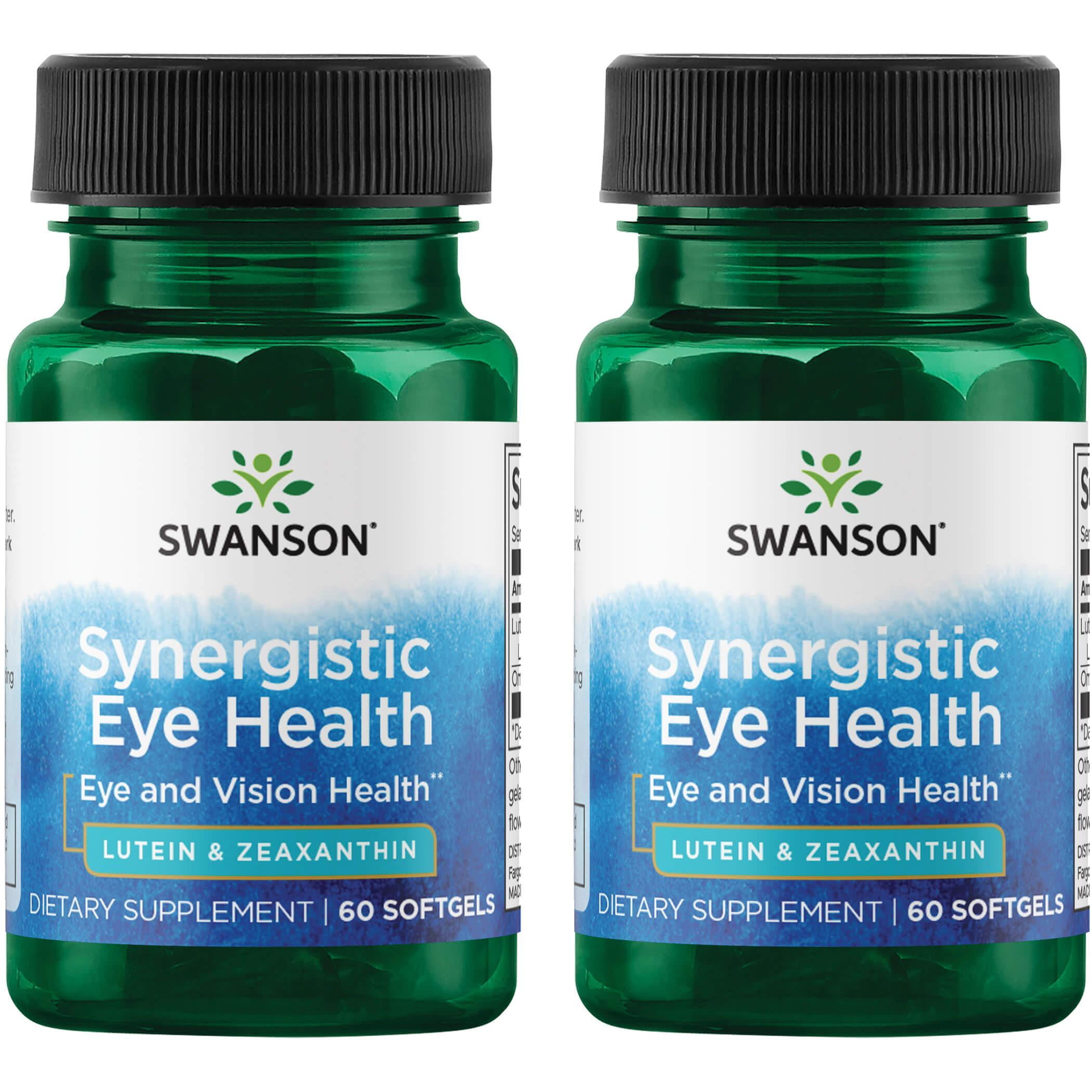 Swanson Synergistic Eye Health - Healthy Lutein & Zeaxanthin Vitamin ...