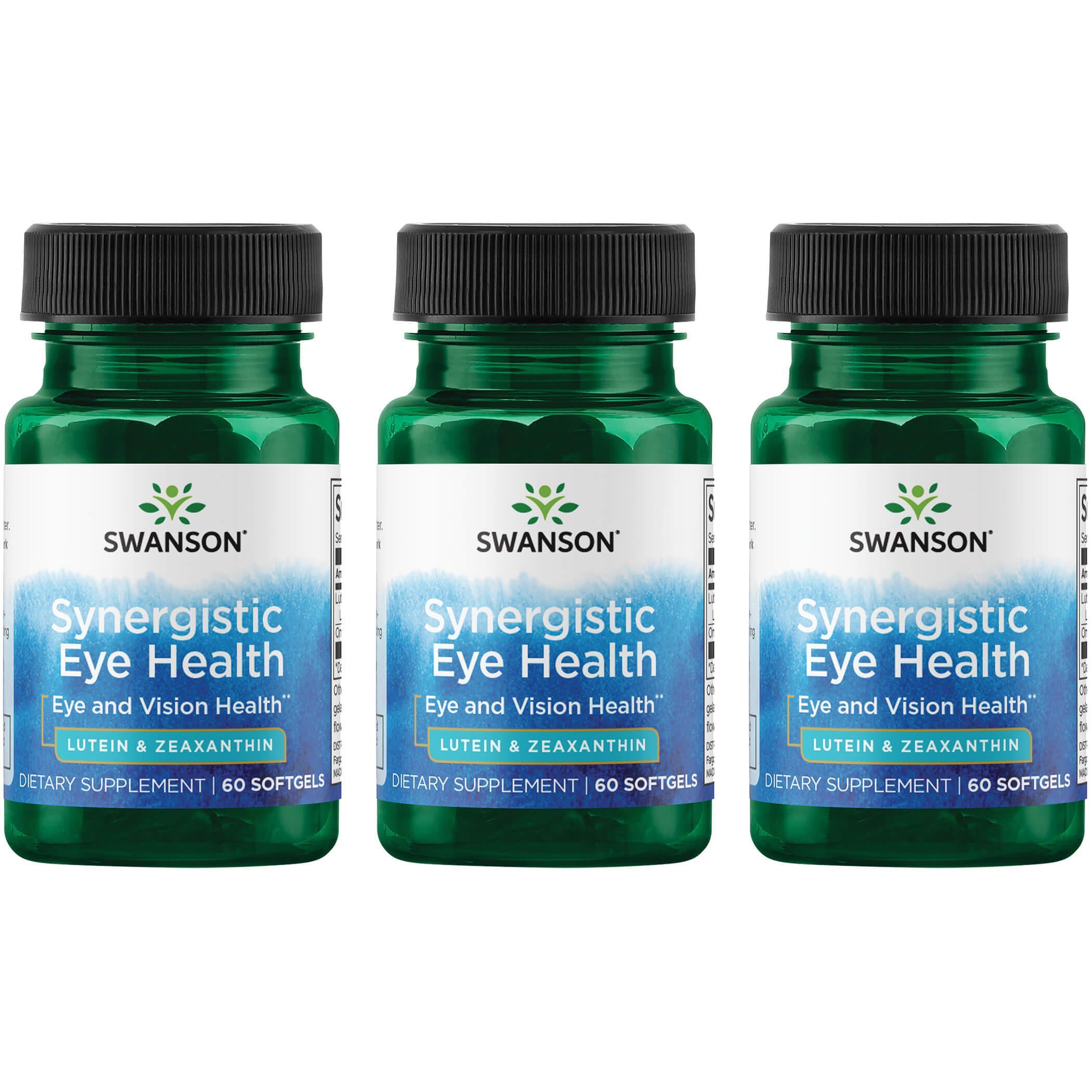 Swanson Synergistic Eye Health - Lutein & Zeaxanthin 60 Sgels 3 Pack ...