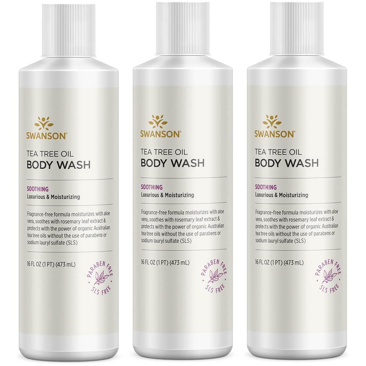 Swanson Tea Tree Oil Body Wash 16 fl oz Liq 3 Pack - Walmart.com