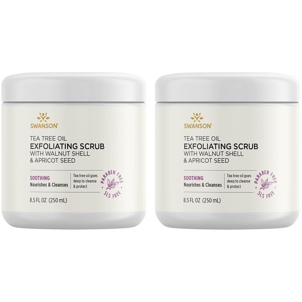 Swanson Tea Tree Oil Exfoliating Scrub with Walnut Shell & Apricot Seed ...