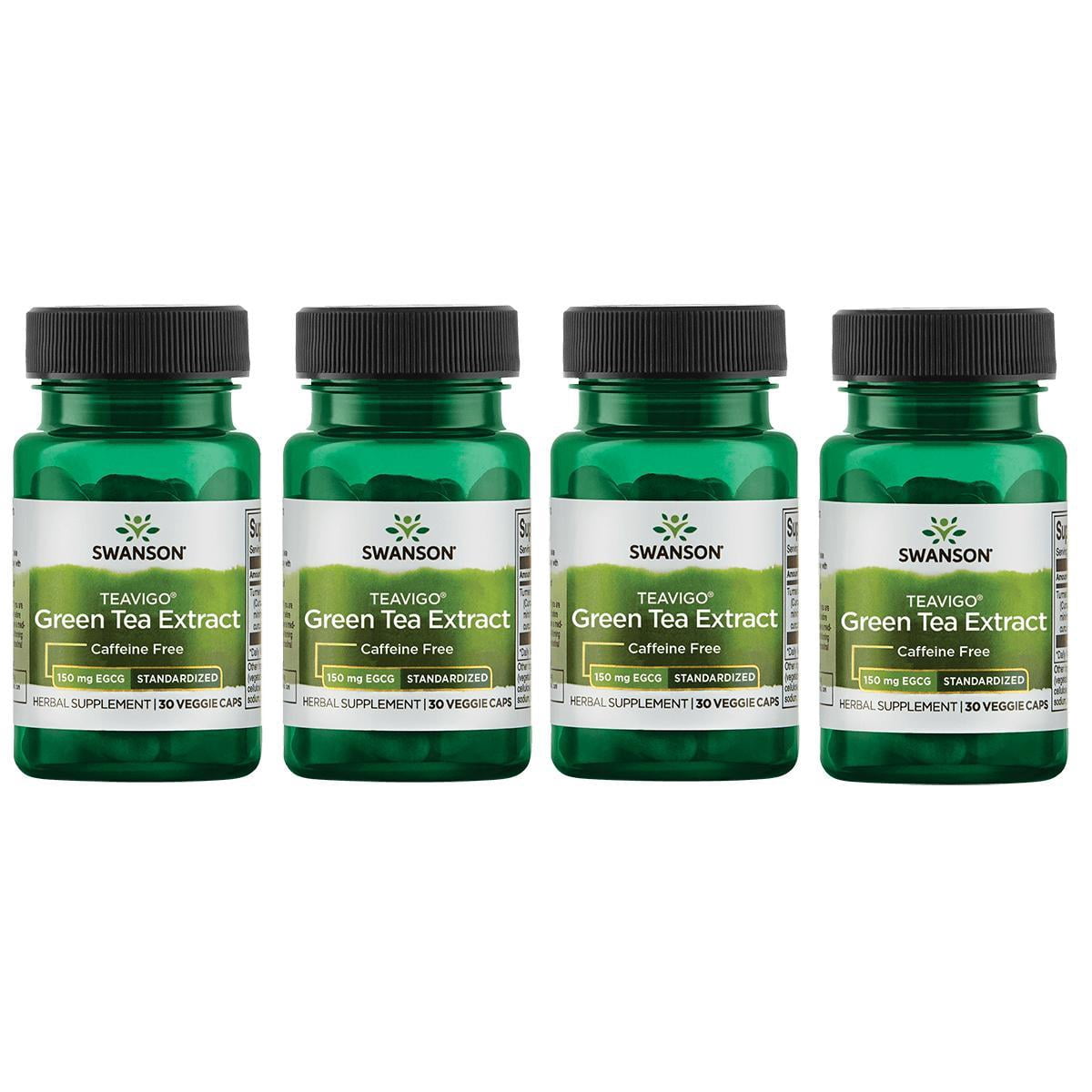 Swanson Teavigo Green Tea Extract 30 Vegan Caps 4 Pack - Walmart.com