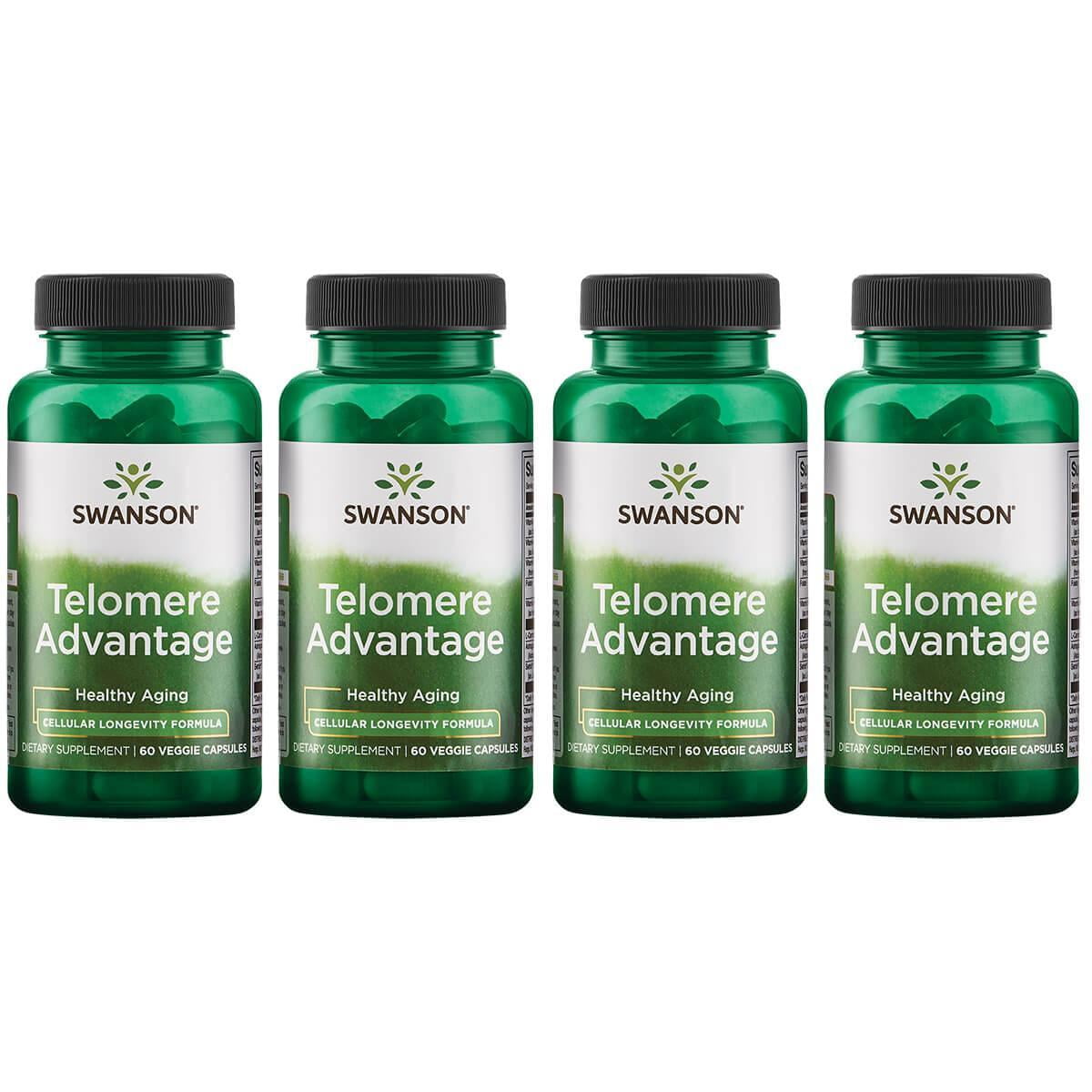 Swanson Telomere Advantage Wellness Capsules, 60 Veg Caps 4 Pack ...