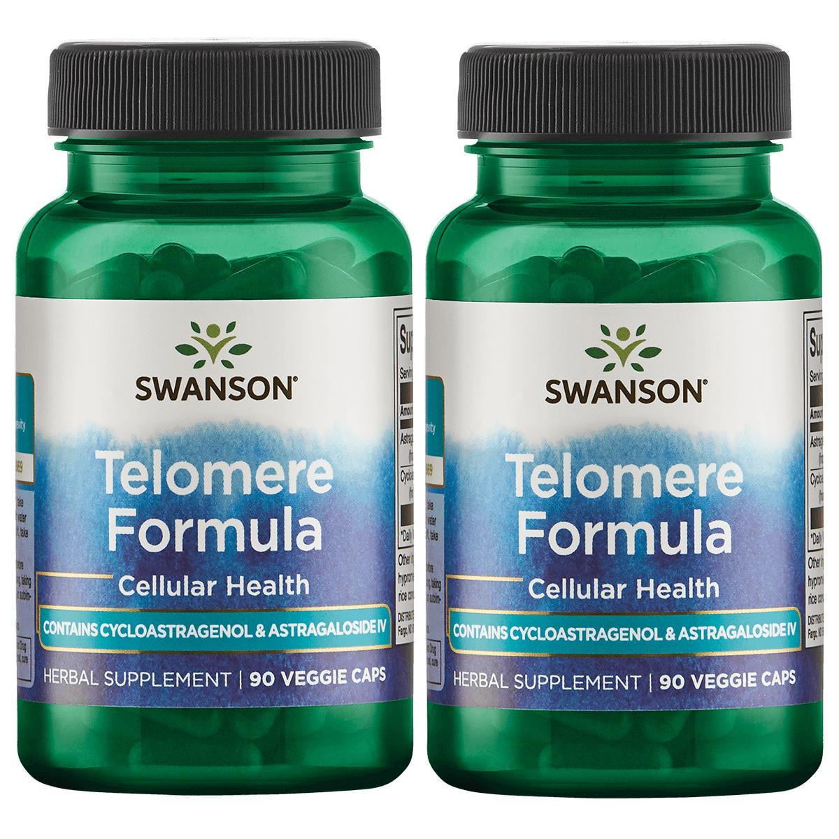 Swanson Telomere Formula Supplement Capsules, 90 Veg Caps 2 Pack ...