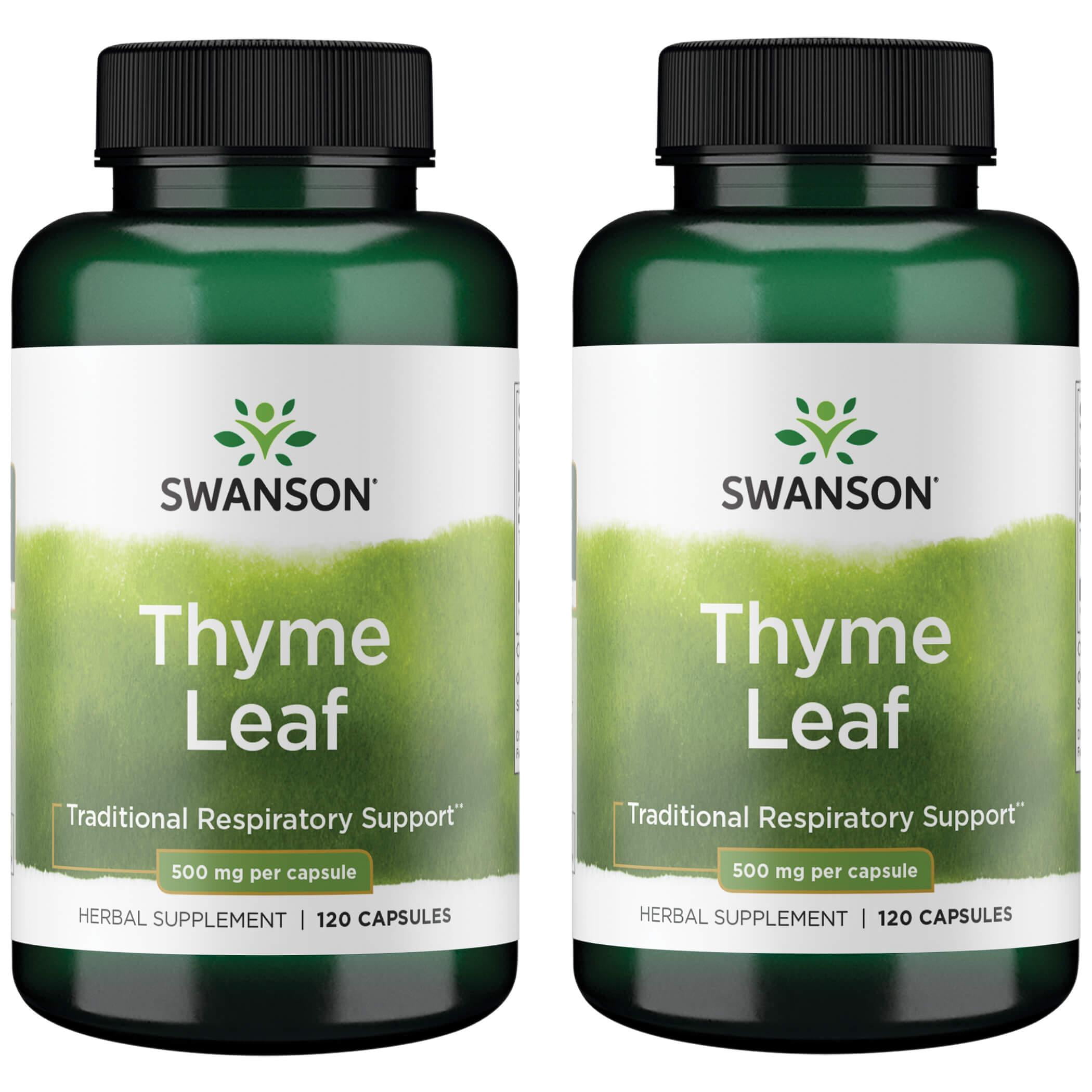 Swanson Thyme Leaf - Herbal Supplement Supporting Respiratory System ...